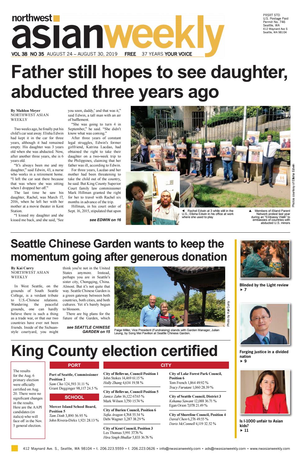 VOL 38 NO 35 | AUGUST 24 – AUGUST 30, 2019 by Northwest Asian Weekly ...