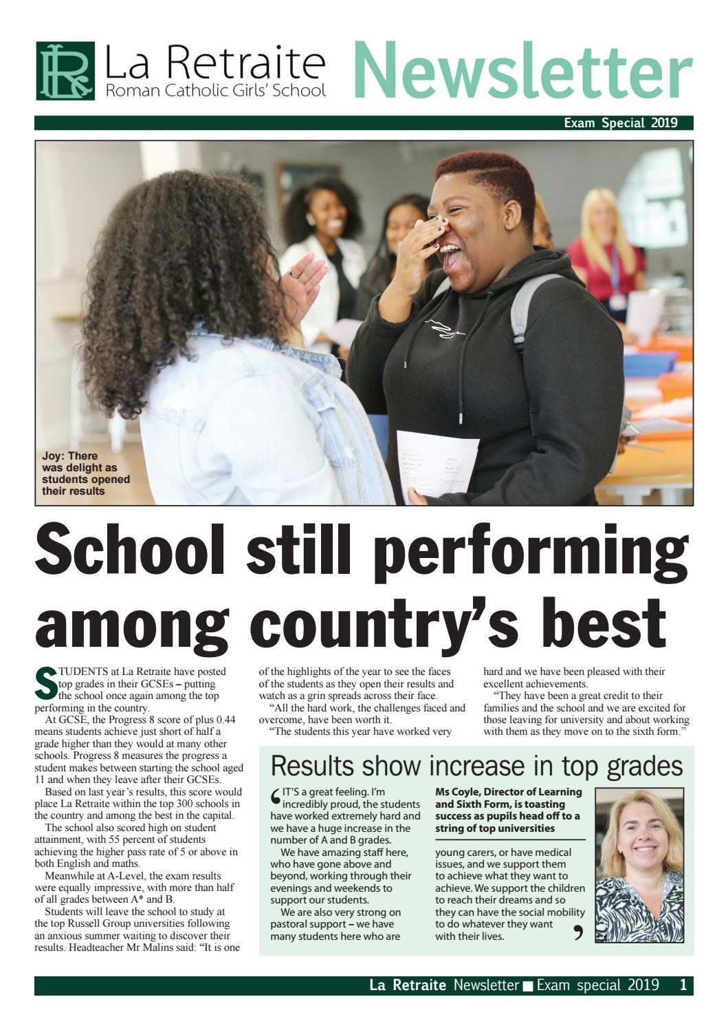La Retraite Newsletter - Exam Special 2019 by La Retraite Roman ...