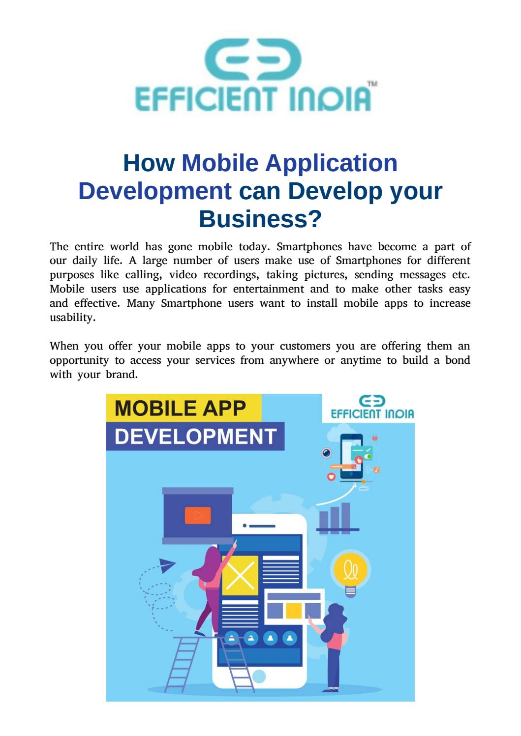 How Mobile Application Development can Develop your Business? by ...