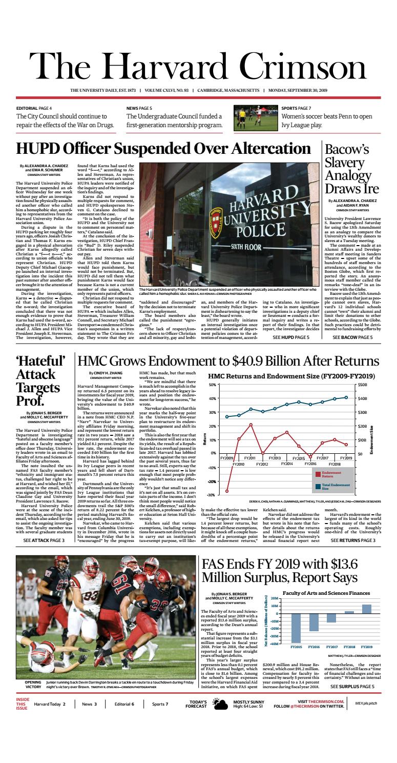 The Harvard Crimson - Volume CXLVI, No. 93 by The Harvard Crimson - Issuu