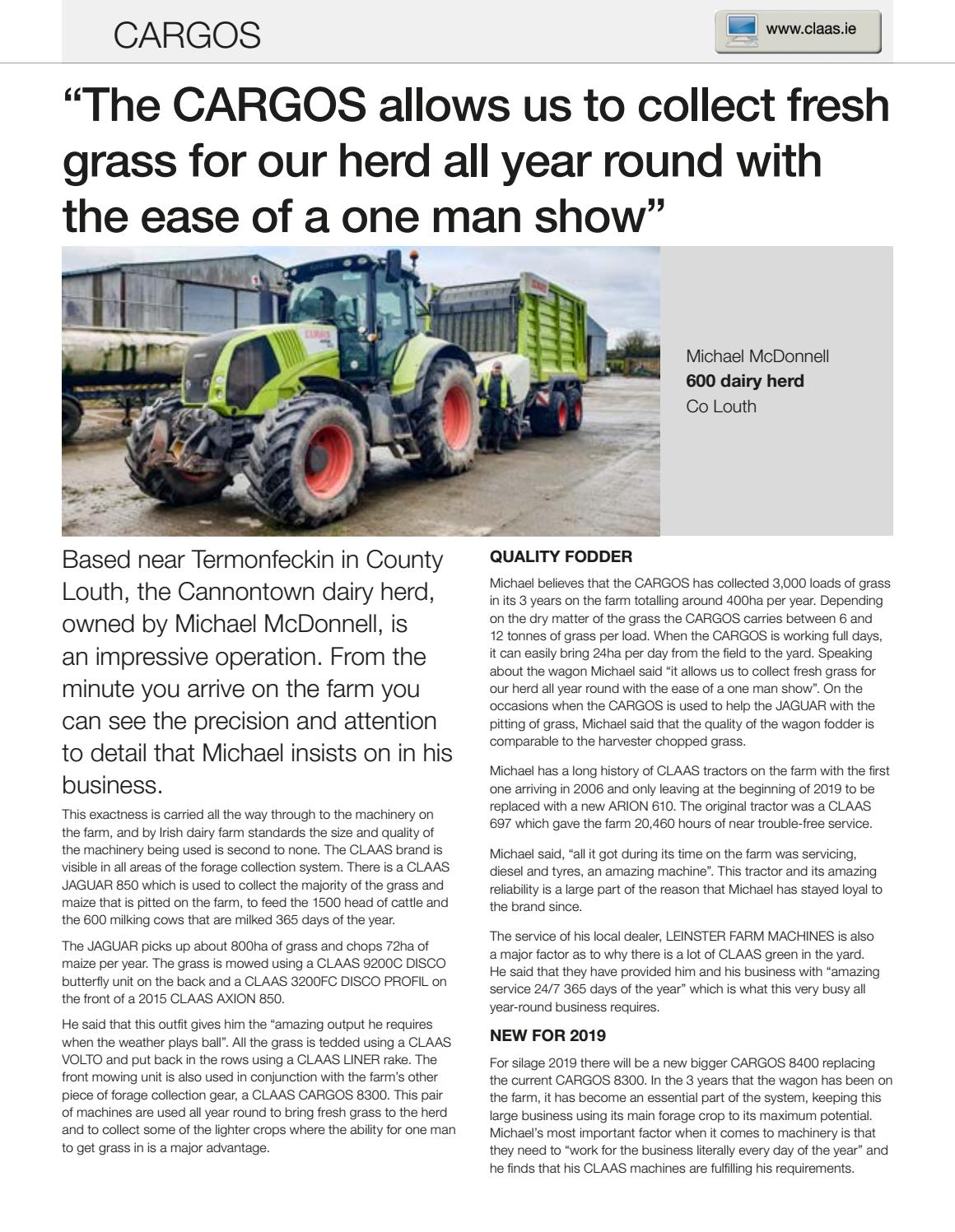 CLAAS customer feature: Michael McDonnell by CLAAS UK - Issuu