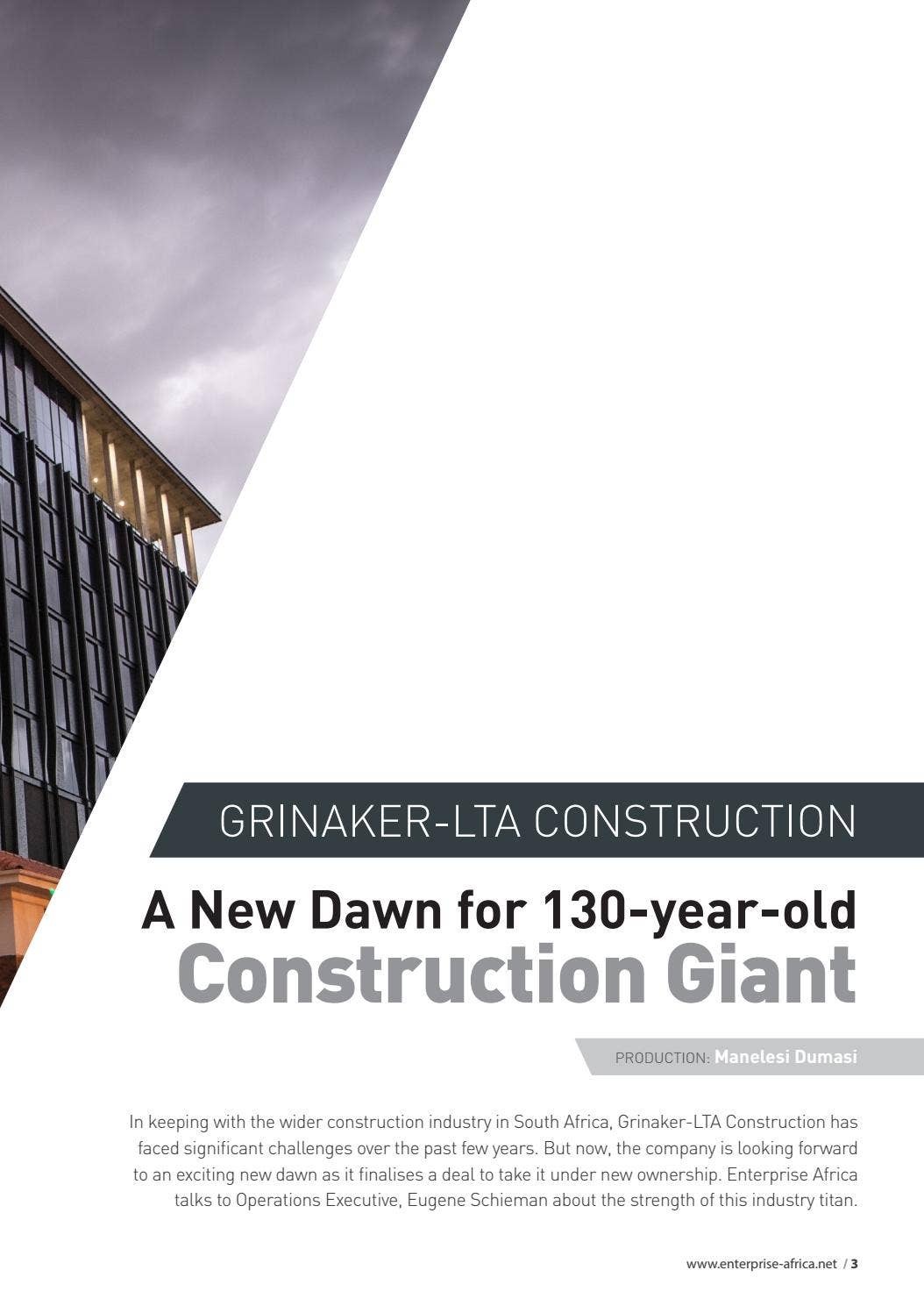 Grinaker-LTA Construction - Oct 2019 by CMB Media Group - Issuu