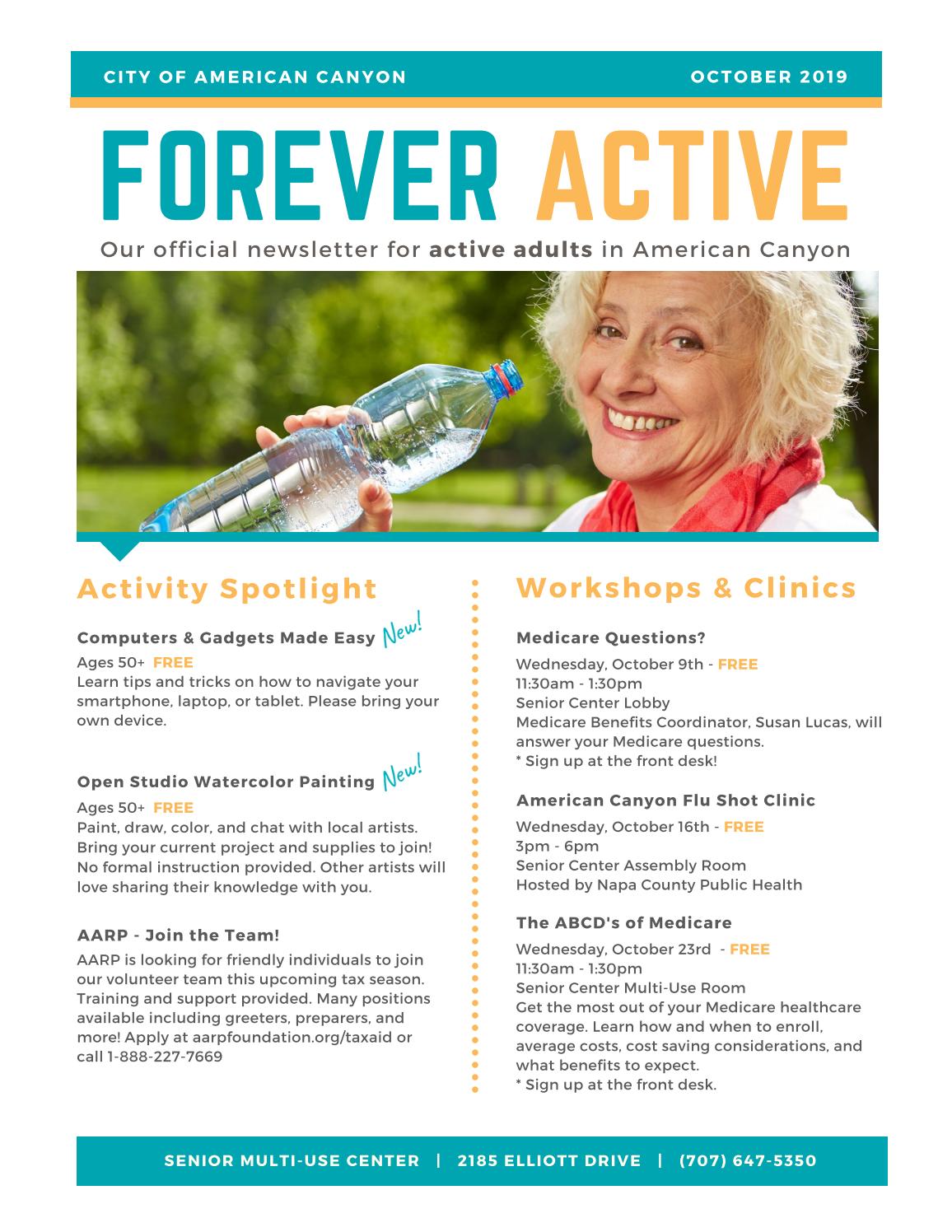 American Canyon Active Adults Newsletter | October 2019 by City of ...