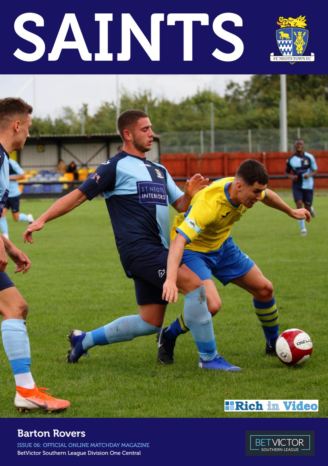 2019-2020 St Neots Town Vs Barton Rovers Issue 06 by St Neots Town ...