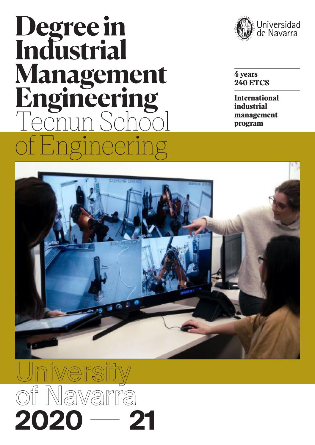 Degree in Industrial Management Engineering by universidaddenavarra - Issuu