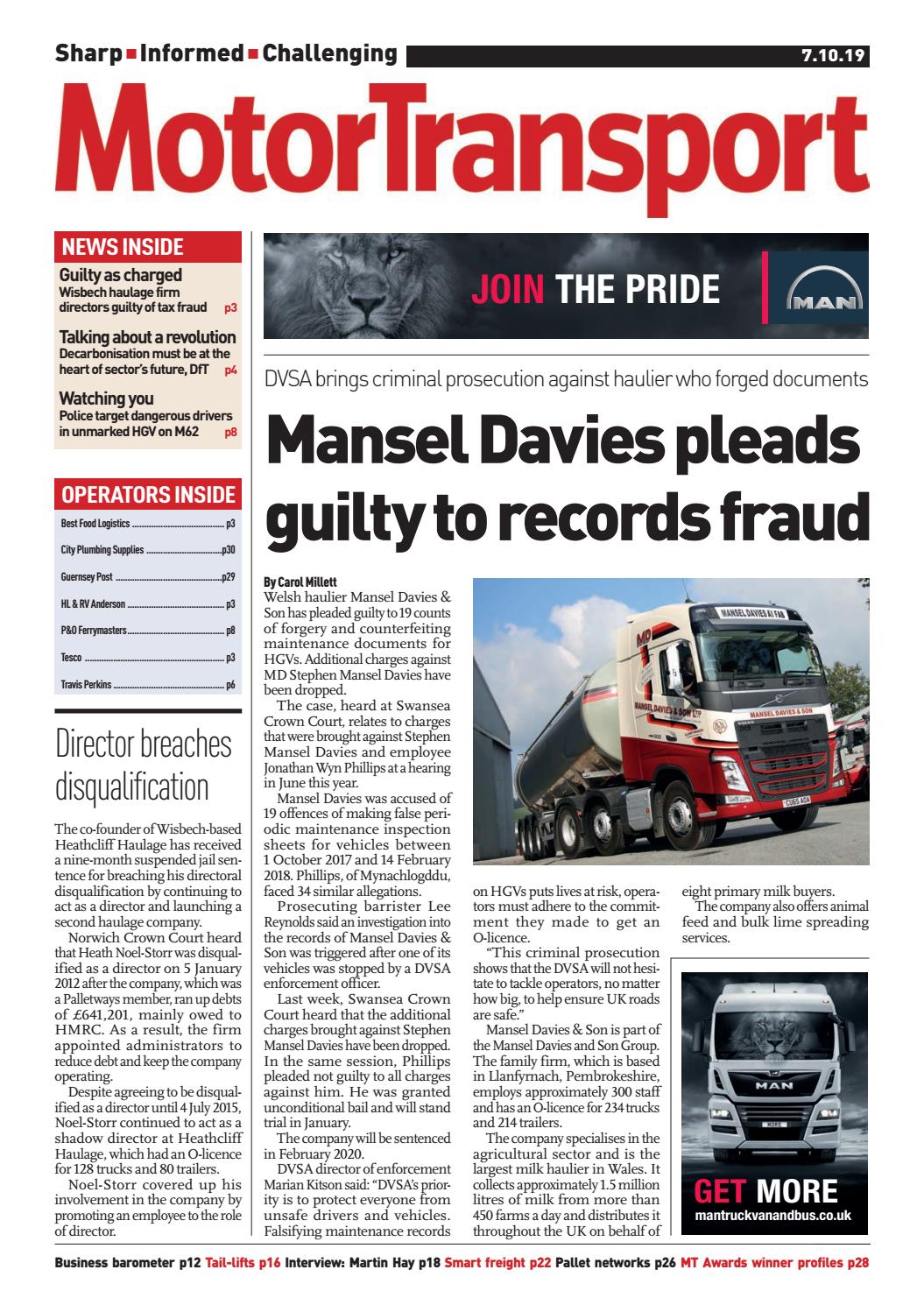 Motor Transport 7 October 2019 by Motor Transport - Issuu