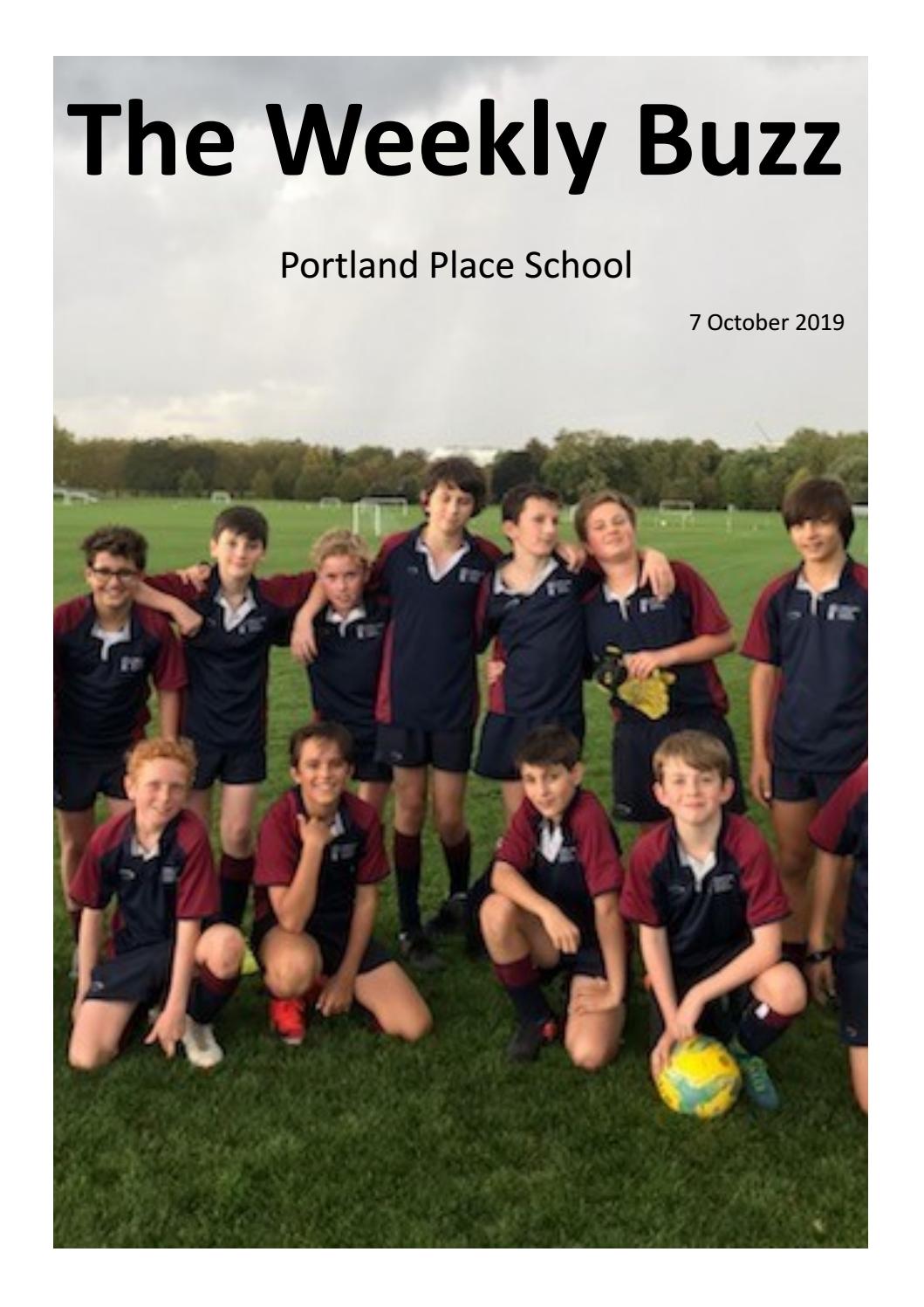 Weekly Buzz 7 October by Portland Place School - Issuu