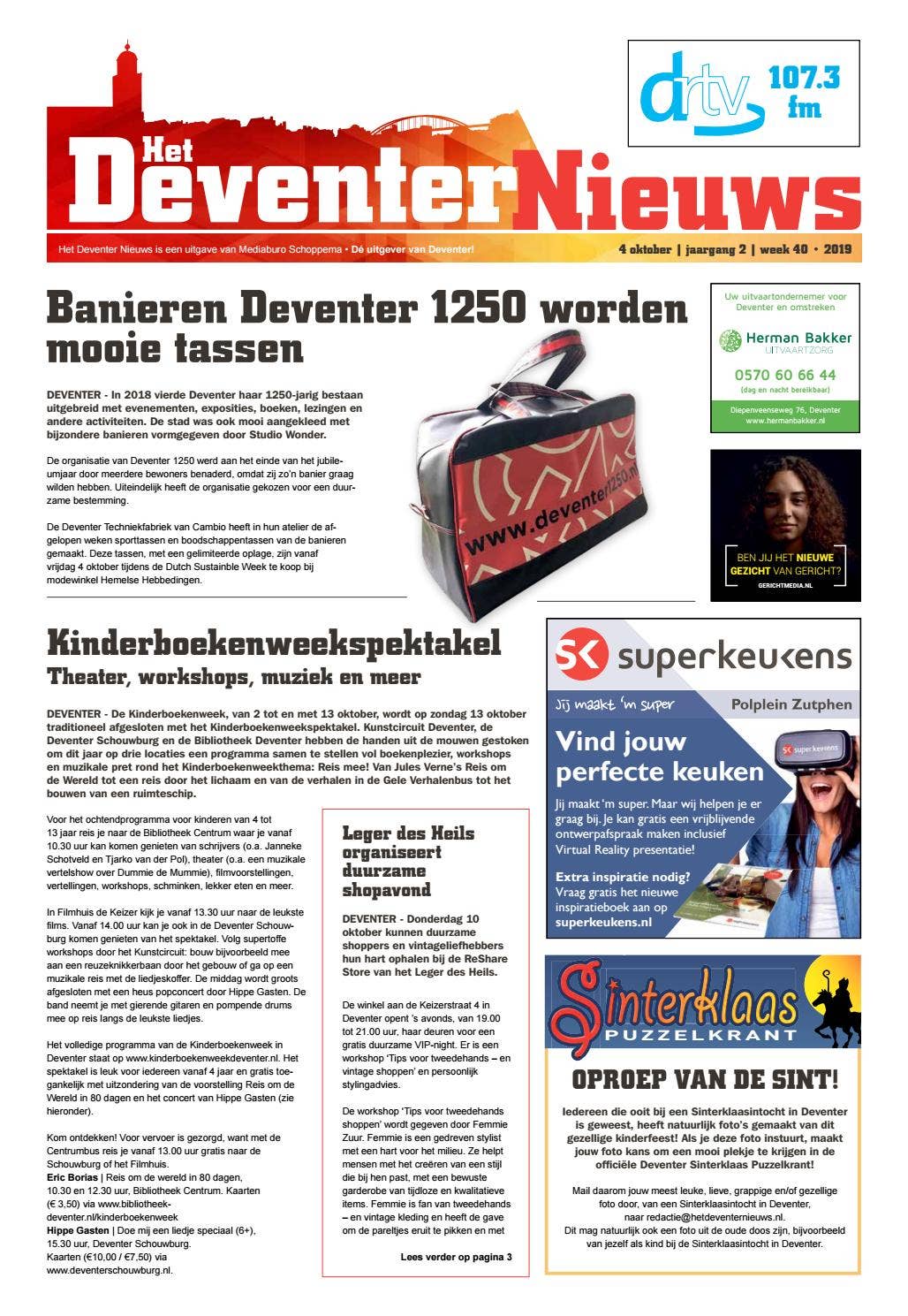 Deventer Nieuws week 40 2019 by Mediaburo Schoppema - Issuu