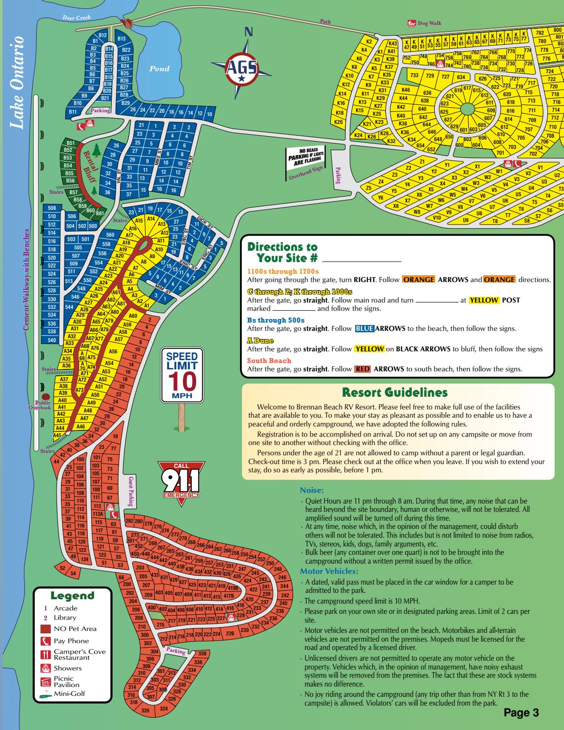 Brennan Beach Rv Resort Map Brennan Beach Campground, 80 Brennan Beach