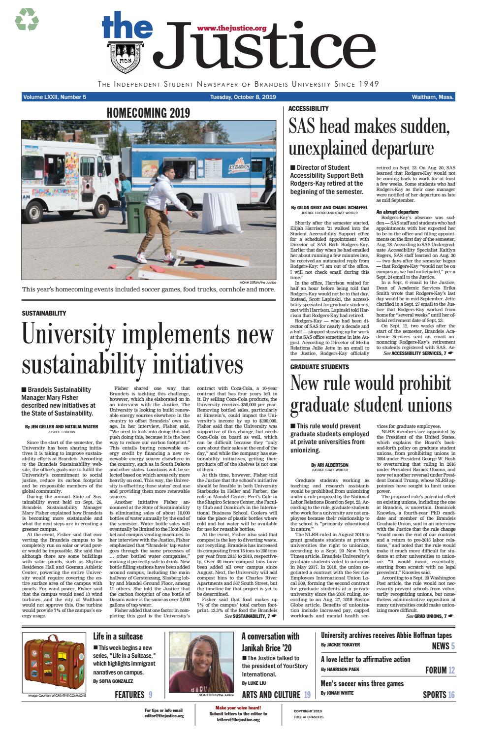 The Justice, October 8, 2019 by The Justice - Issuu