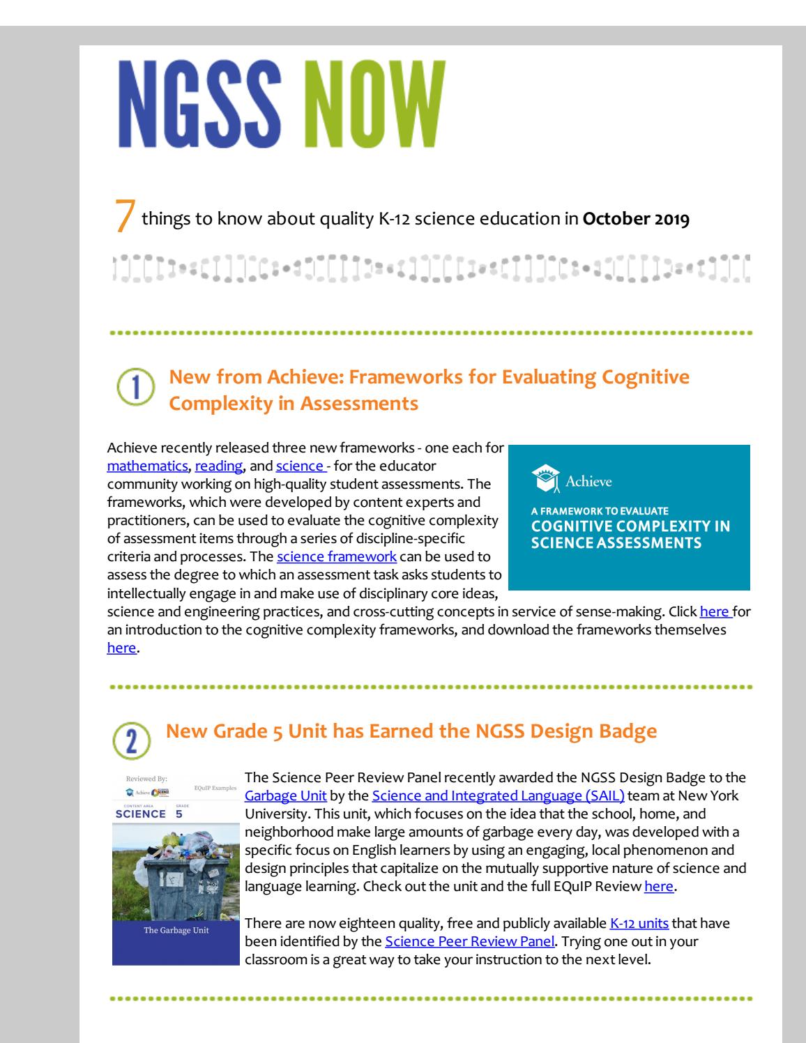 NGSS Now October 2019 by NextGenScience - Issuu