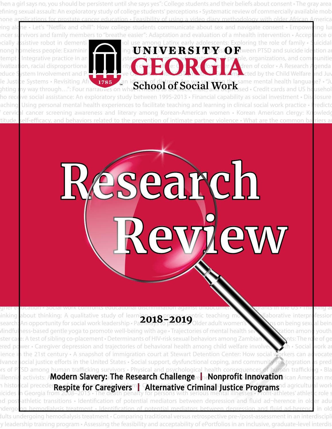 UGA SSW 2018-2019 Research Review by University of Georgia School of ...