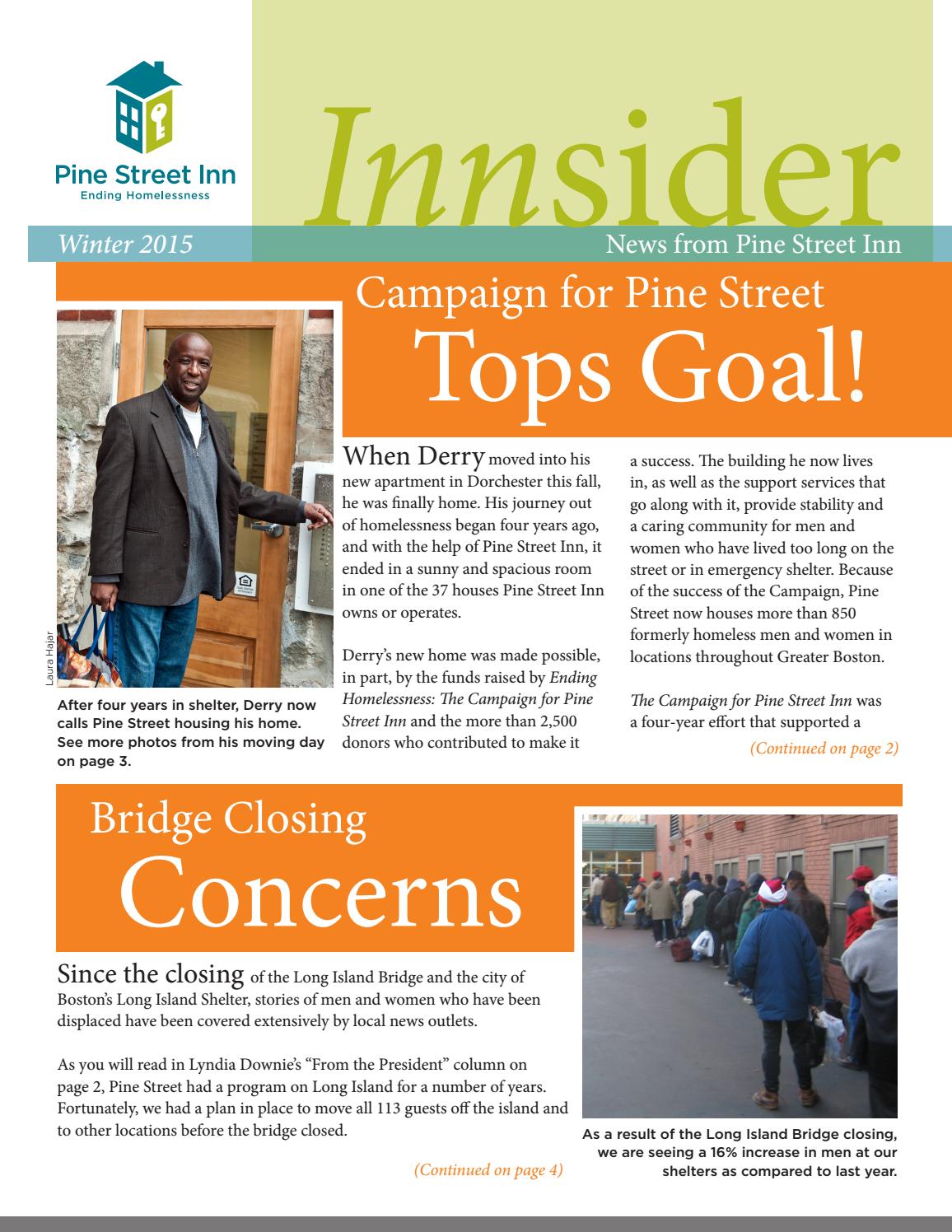 Winter 2015: The Innsider by Pine Street Inn - Issuu