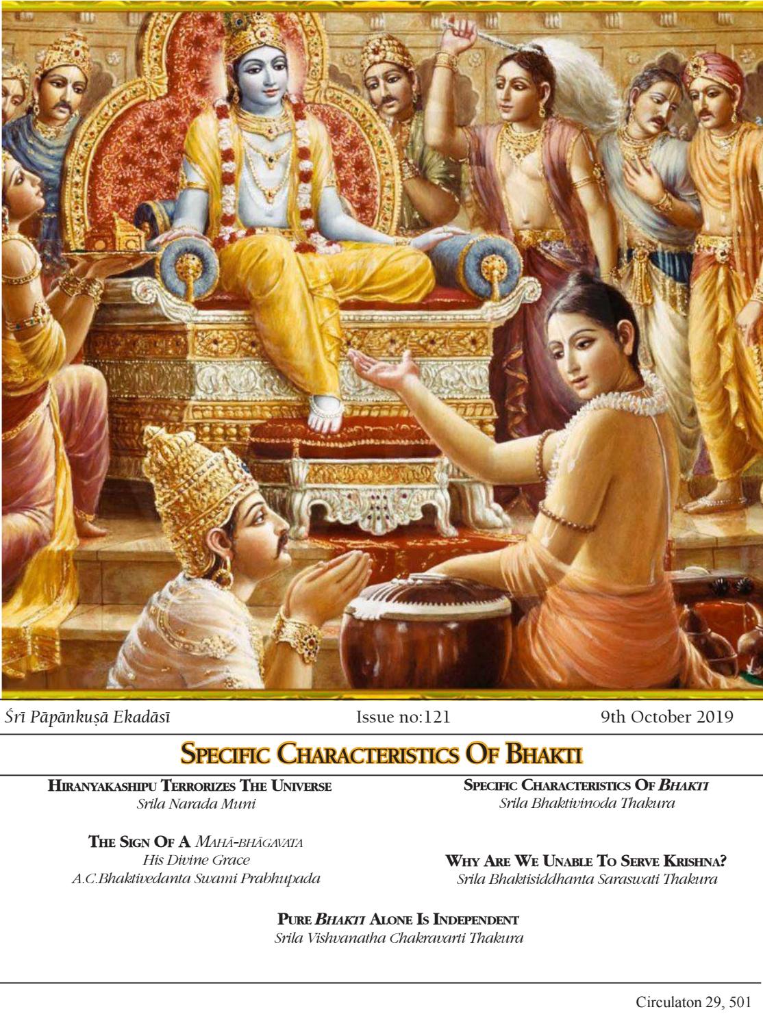 NBS#121 :: Specific Characteristics Of Bhakti by ISKCON Bhagavata ...