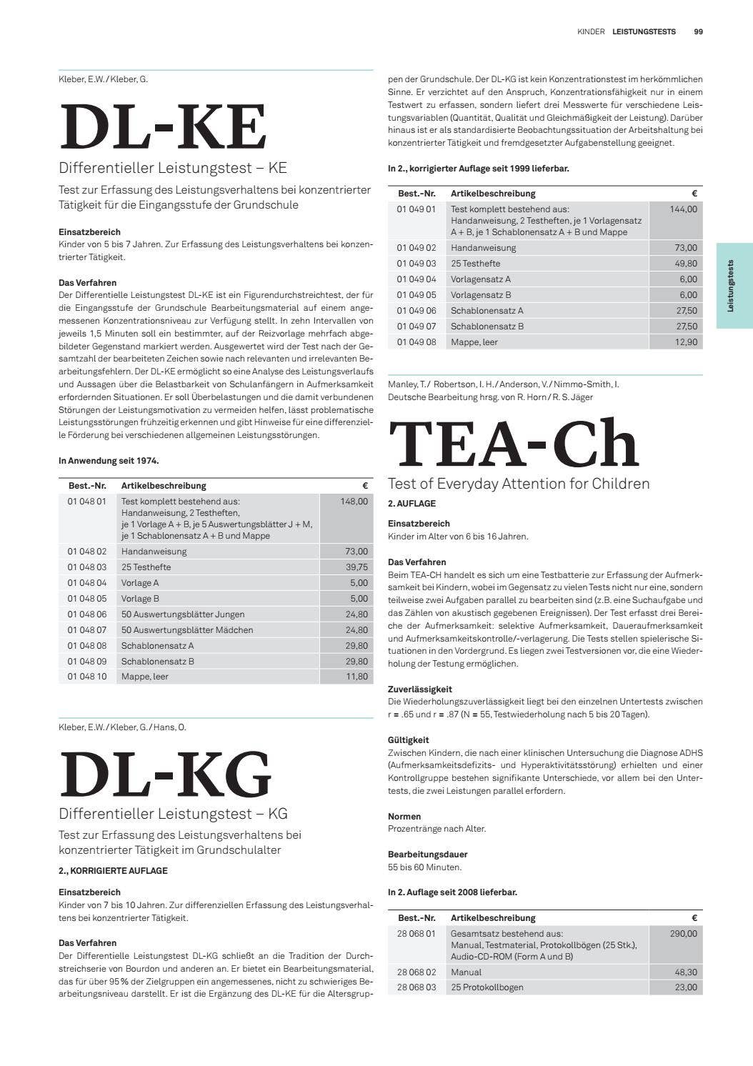 Testkatalog 2018/19 – Deutschland by Hogrefe - Issuu