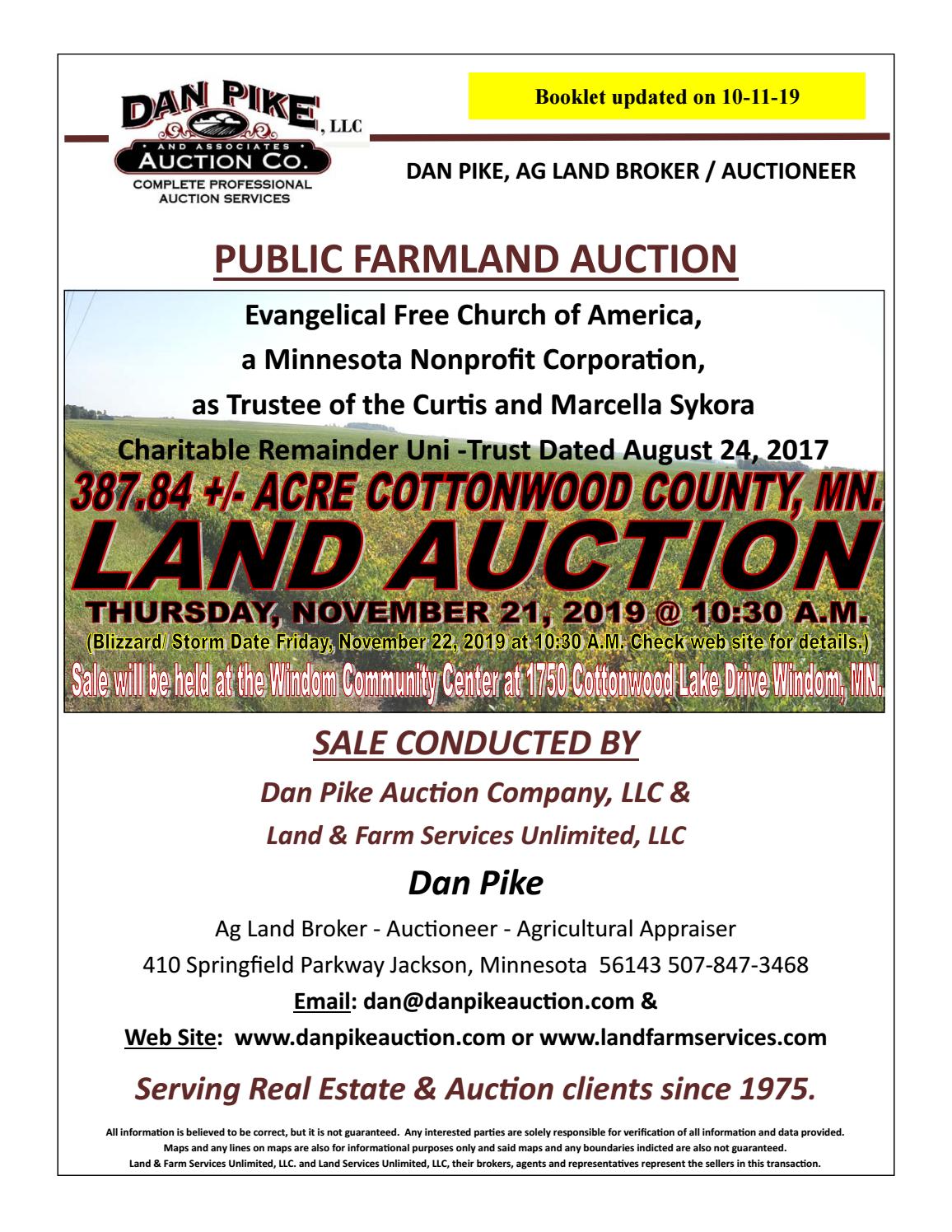 EFCA Farmland Info brochure by Dan Pike Auction Company - Issuu