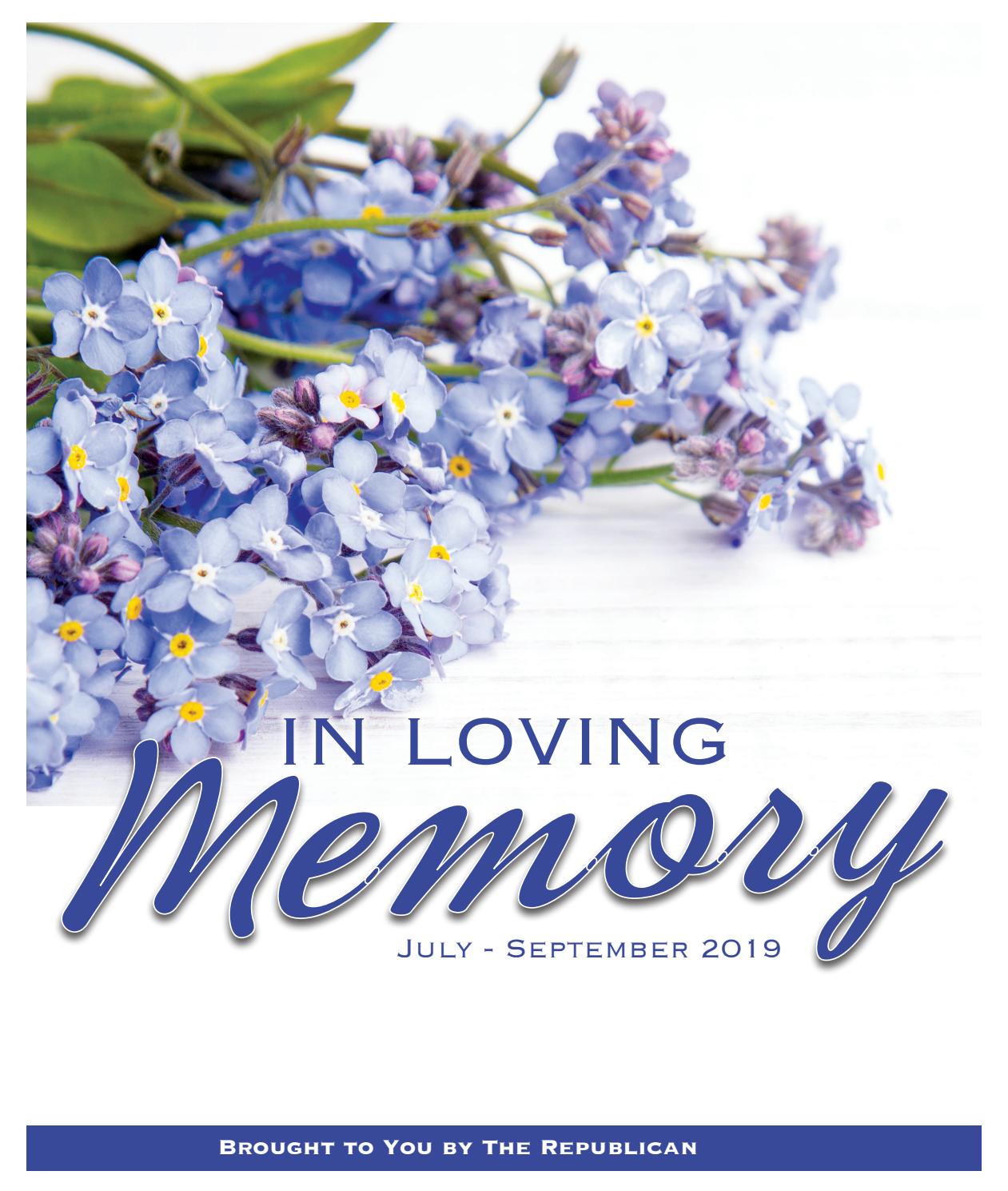 In Loving Memory - July 2019 to September 2019 by repubnews - Issuu