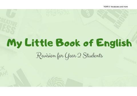 My Little Book English - Year 2 (2019 - 2020) by My Little English ...