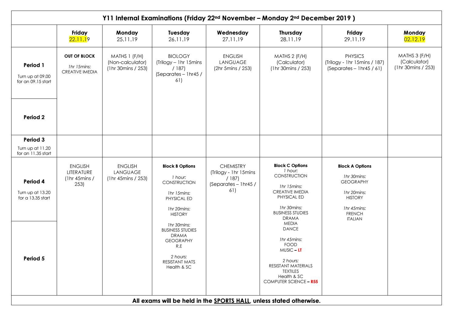 Y11 Internal Exams by Ullswater Community College - Issuu