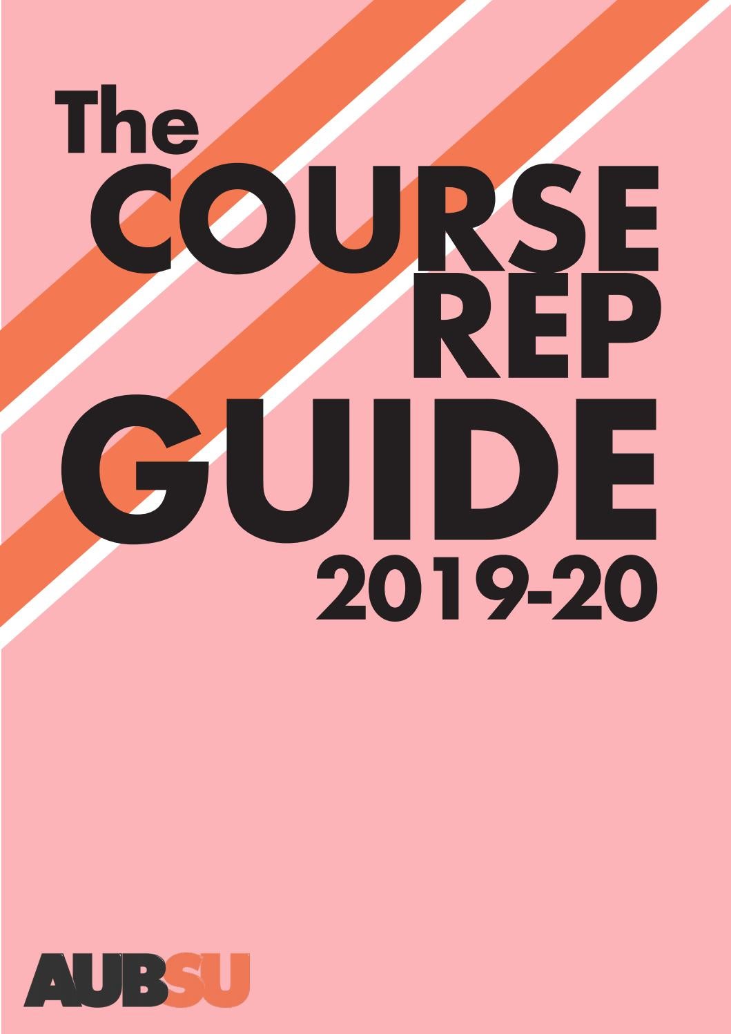 AUBSU Course Rep Guide 2019-20 by AUBSU - Issuu