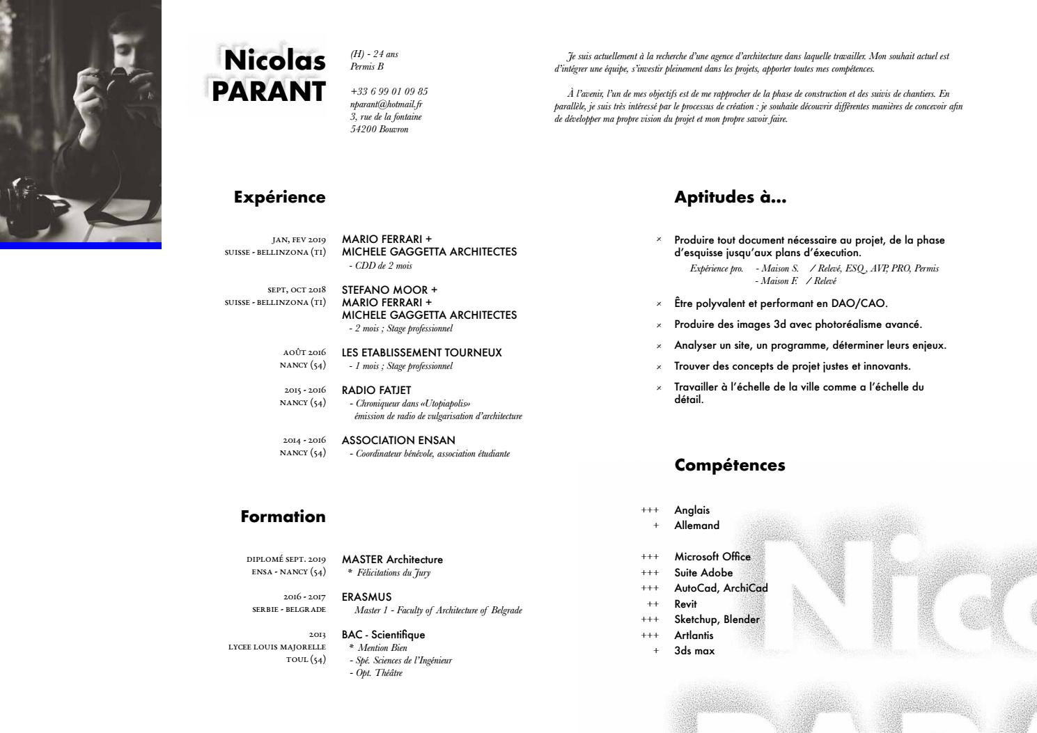 CV by Nicolas Parant - Issuu