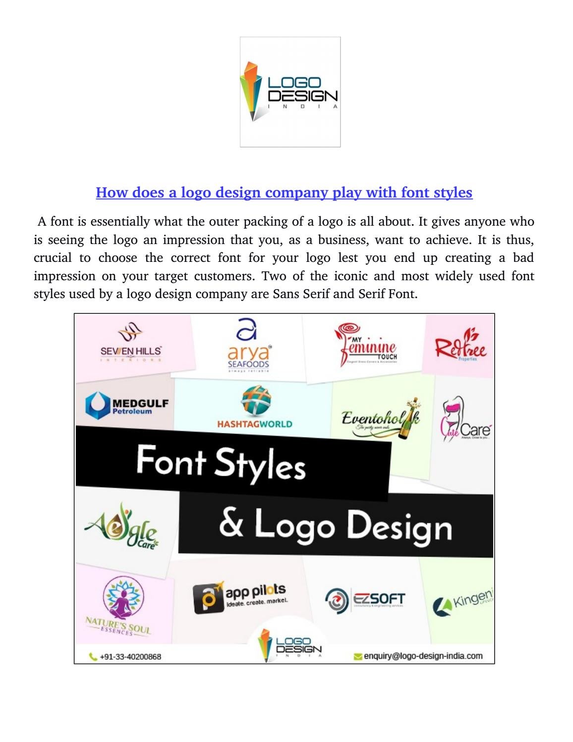 How does a logo design company play with font styles by logodesign - Issuu
