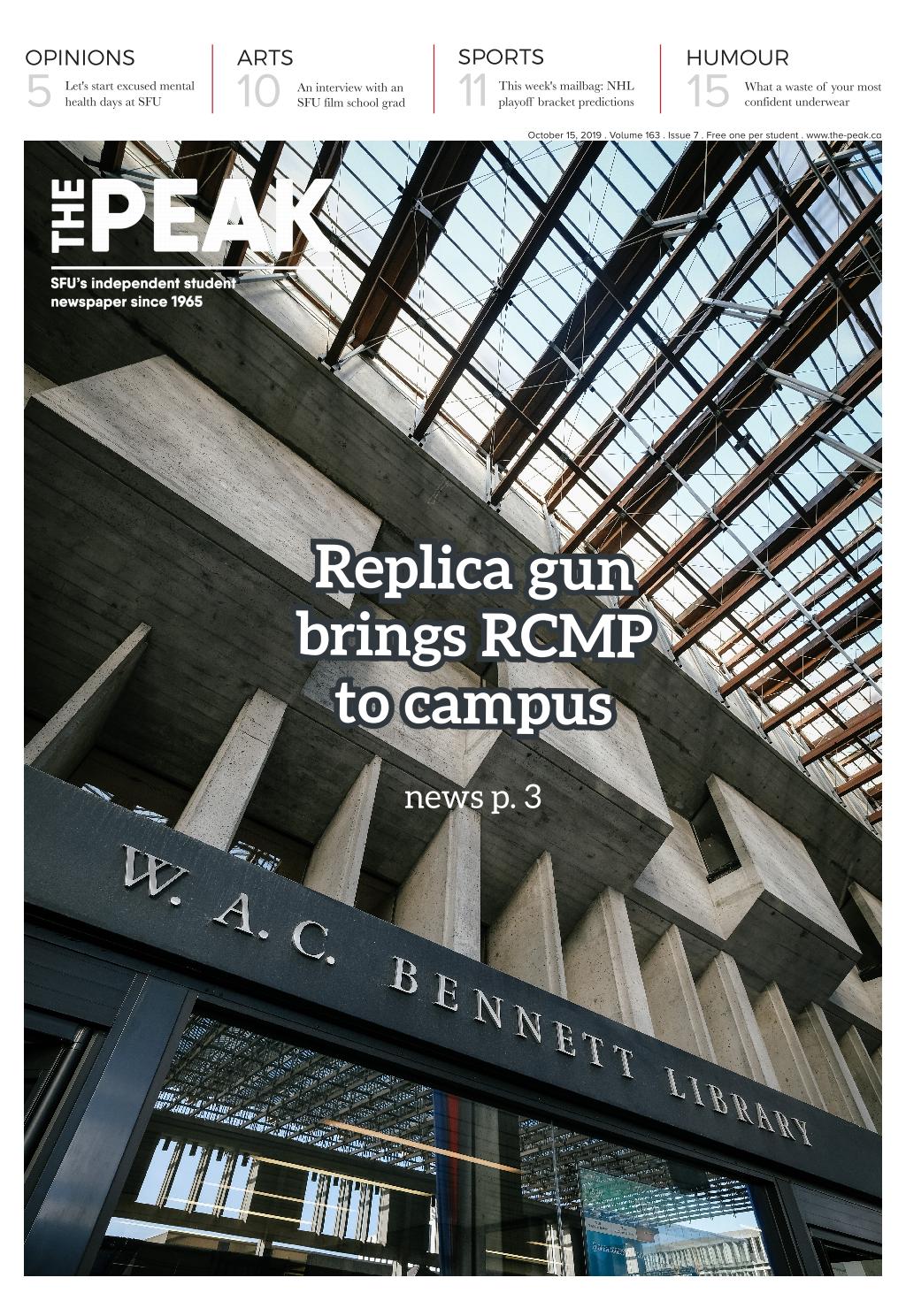 Replica gun brings RCMP to campus by The Peak - Issuu