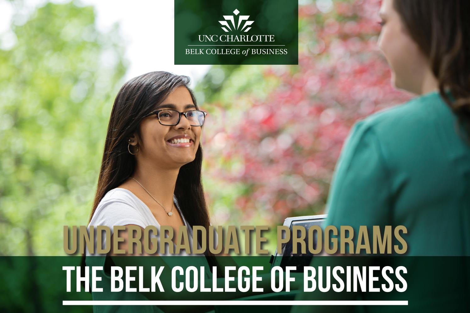 Belk College of Business Undergraduate Programs Brochure by UNC ...