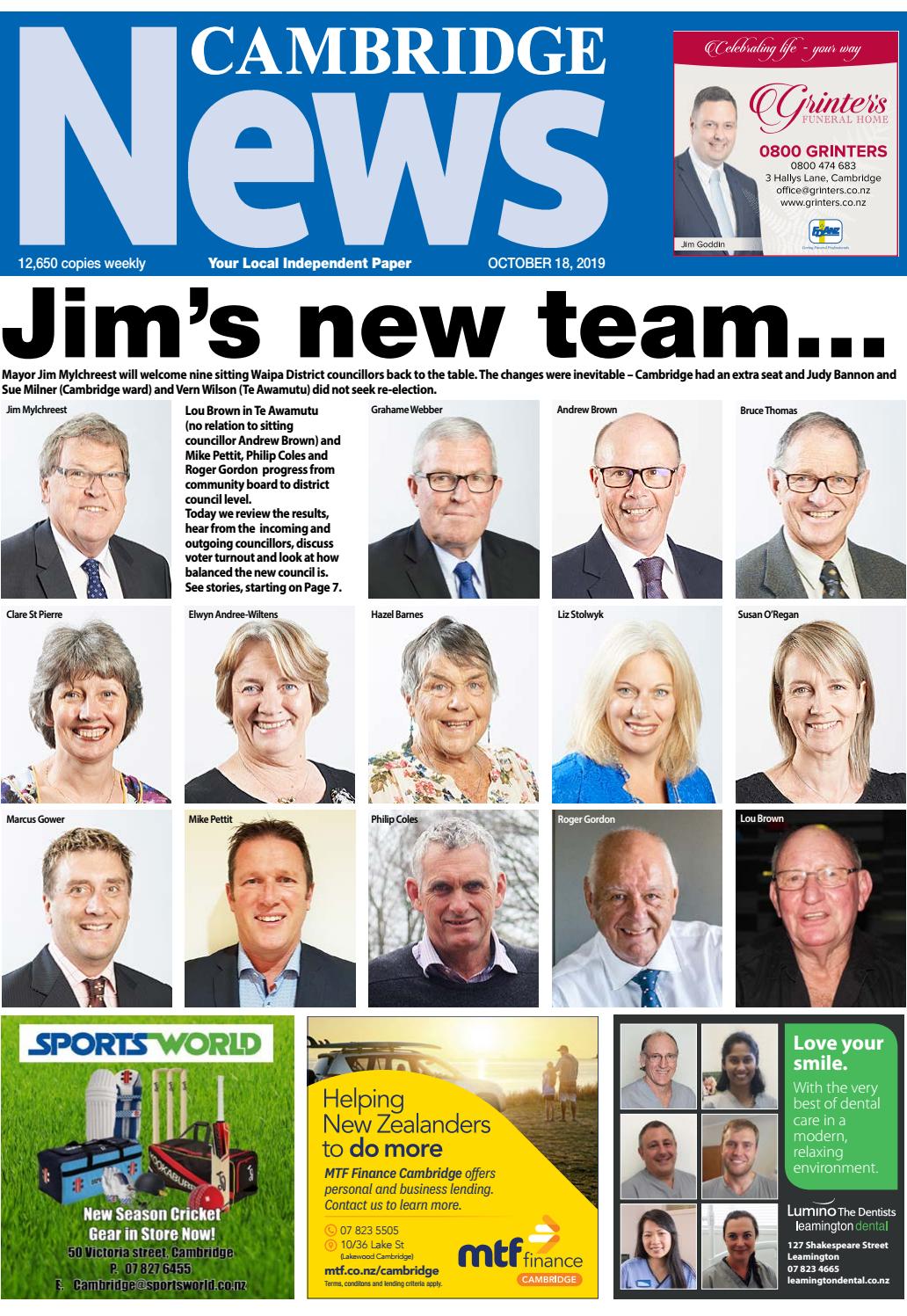 Cambridge News | 18 October 2019 by Cambridge News & Te Awamutu News ...