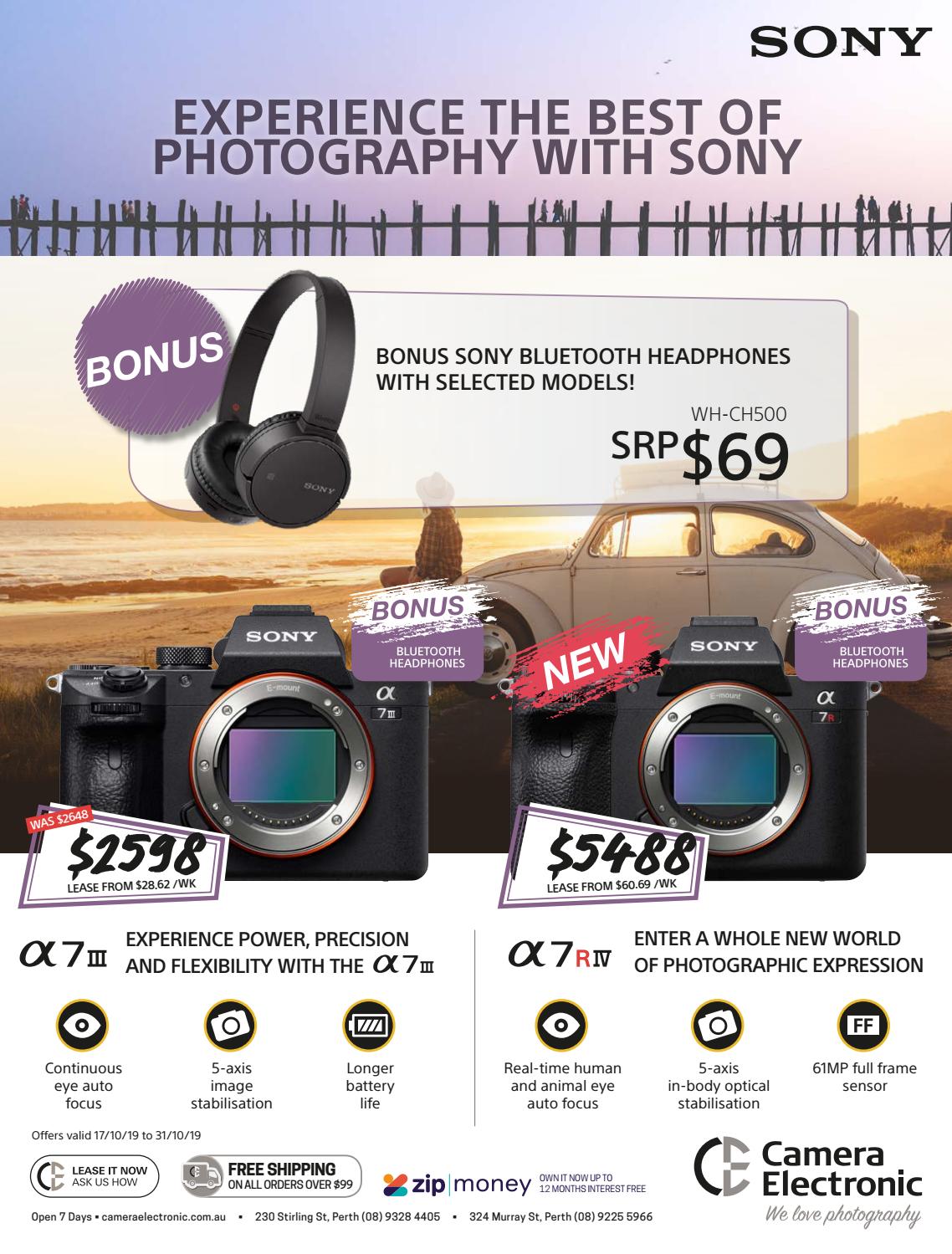 CE Sony Catalogue Oct 2019 by cameraelectronic - Issuu