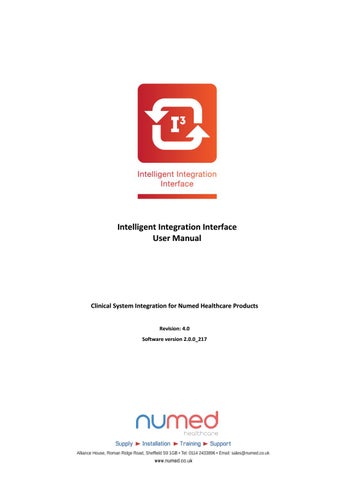 Intelligent Integration Interface User Manual v4.0 by Numed Healthcare ...