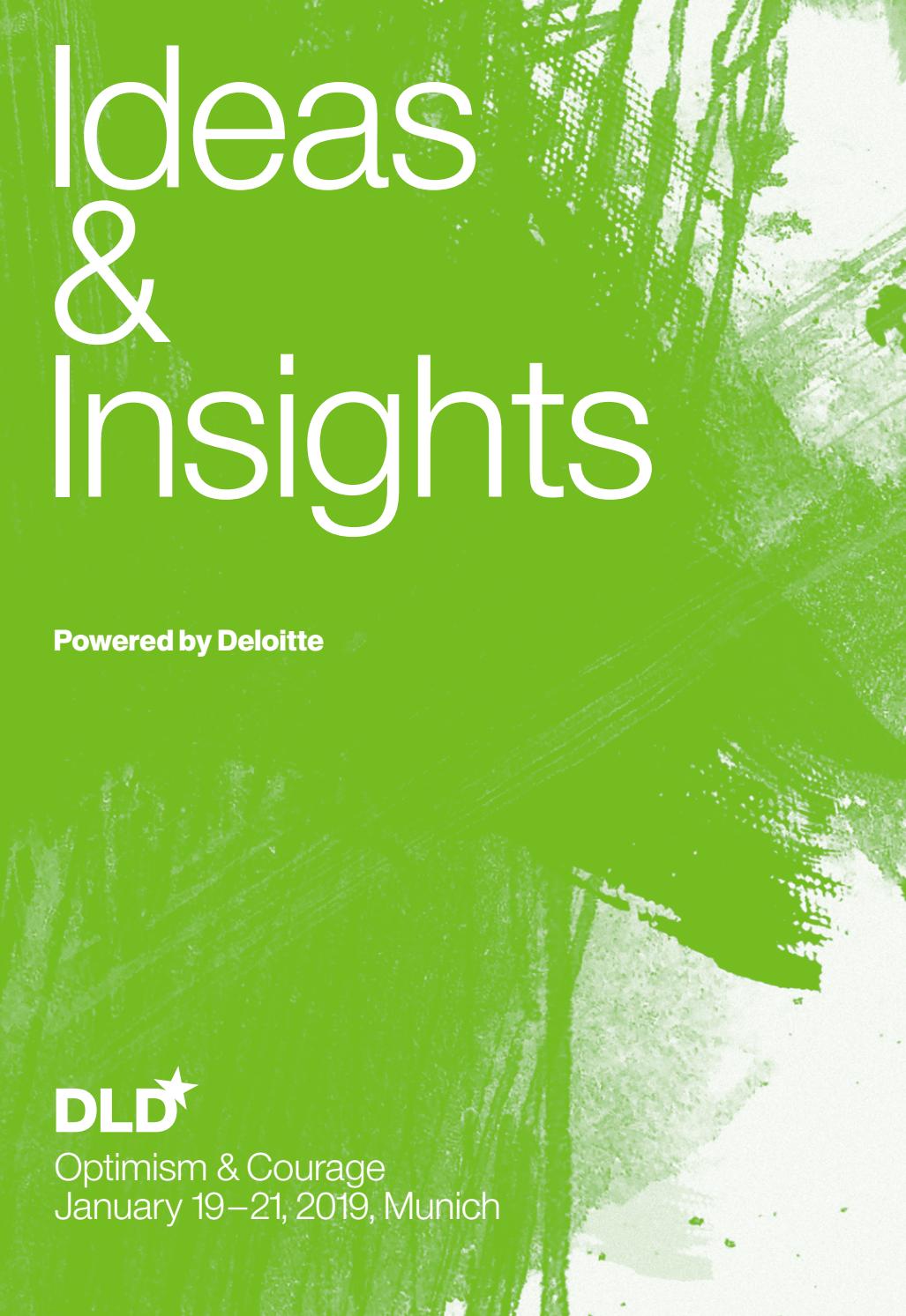 DLD 19 Book for Friends: Ideas & Insights by DLDConference - Issuu