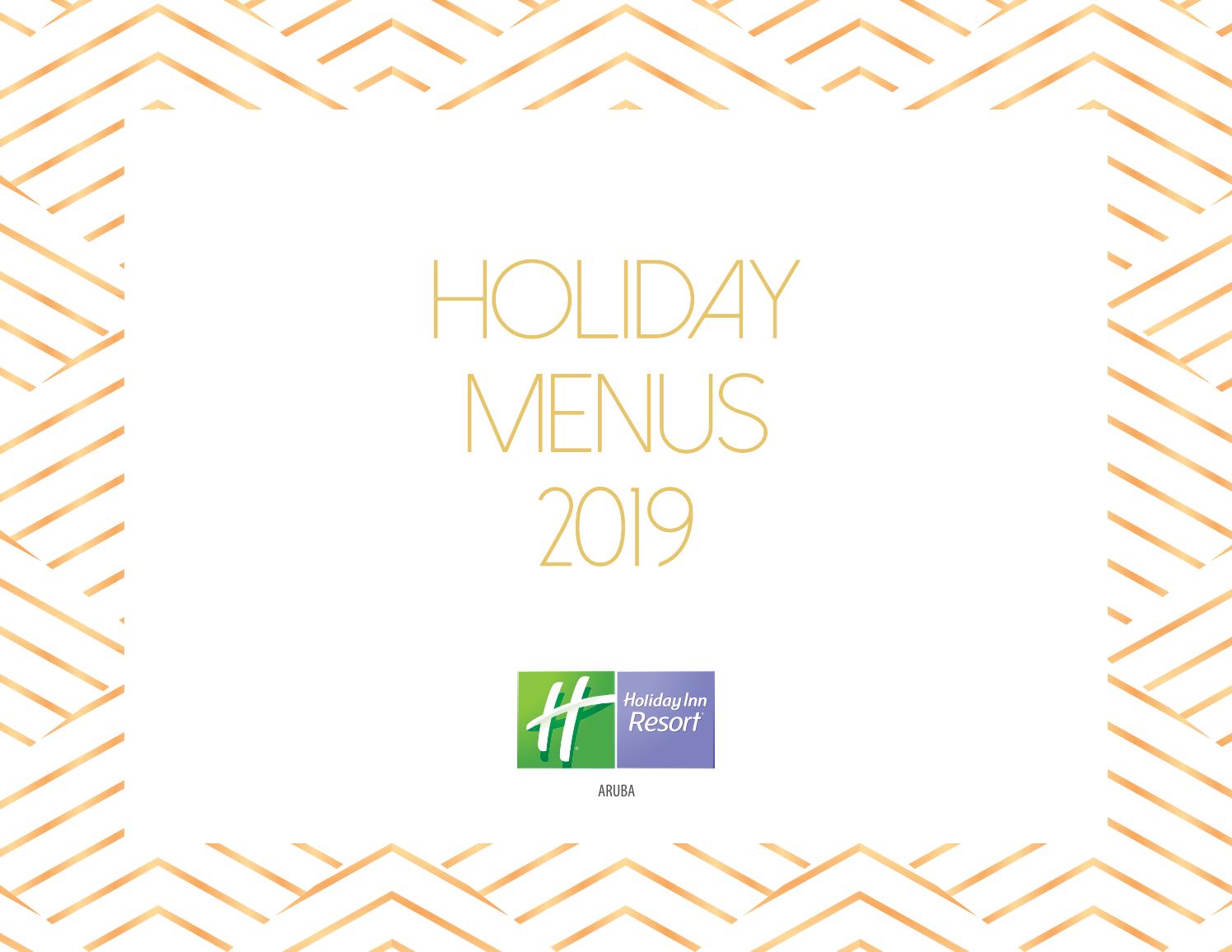 Holiday Menus 2019 by Holiday Inn Resort Aruba - Issuu