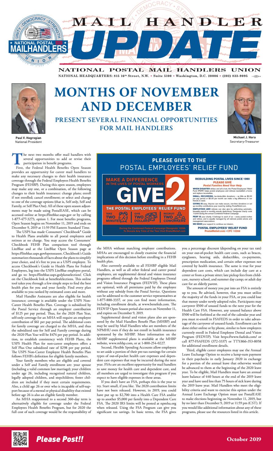 October 2019 by National Postal Mail Handlers Union - Issuu