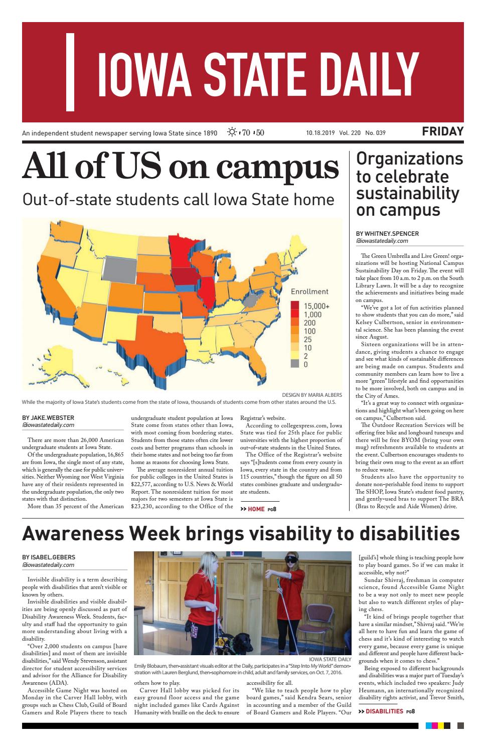 10.18.19 by Iowa State Daily - Issuu