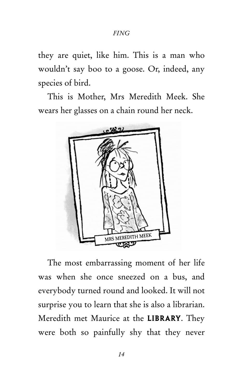 Chapter 1 of Fing by David Walliams by harpercollinschildrens - Issuu
