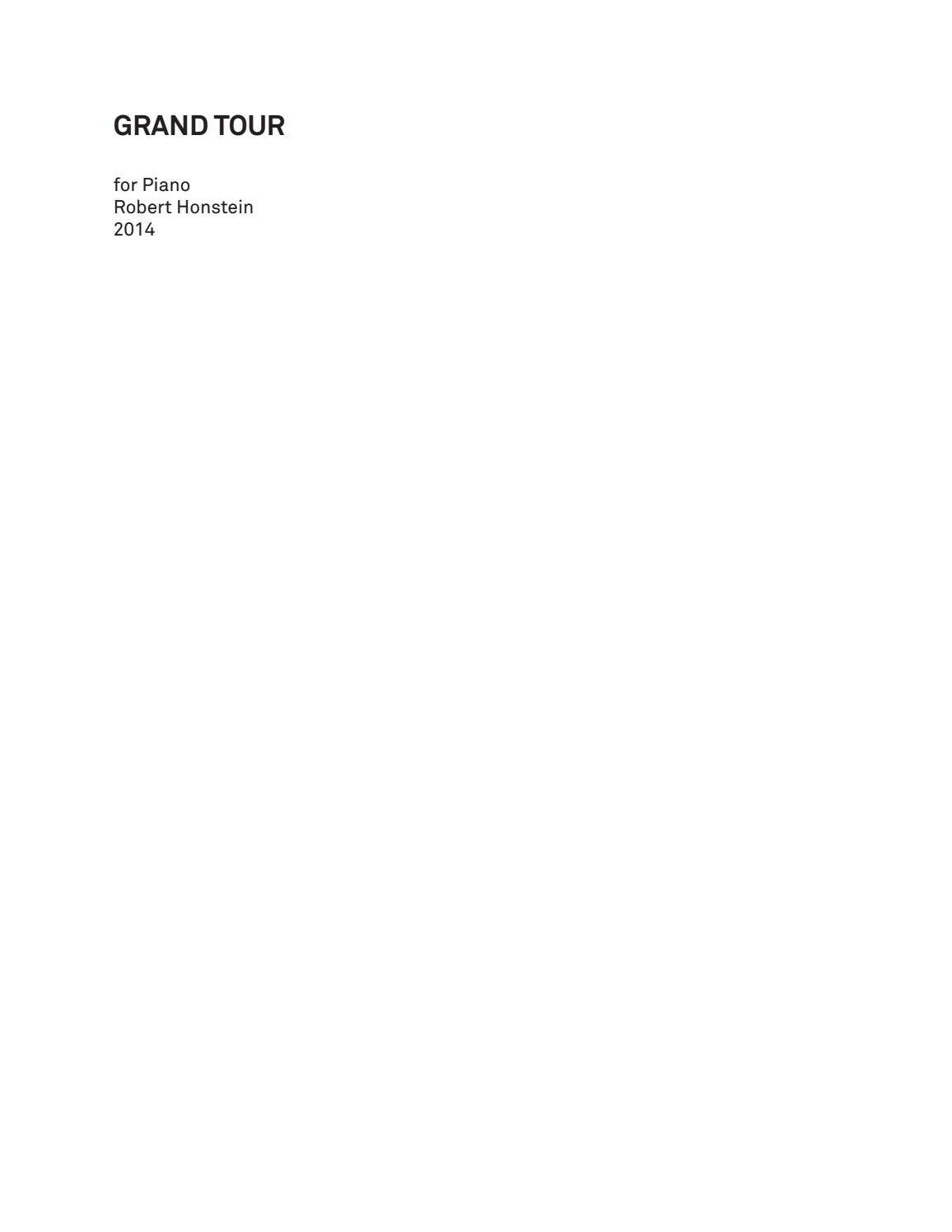Robert Honstein - Grand Tour by Robert Honstein - Issuu
