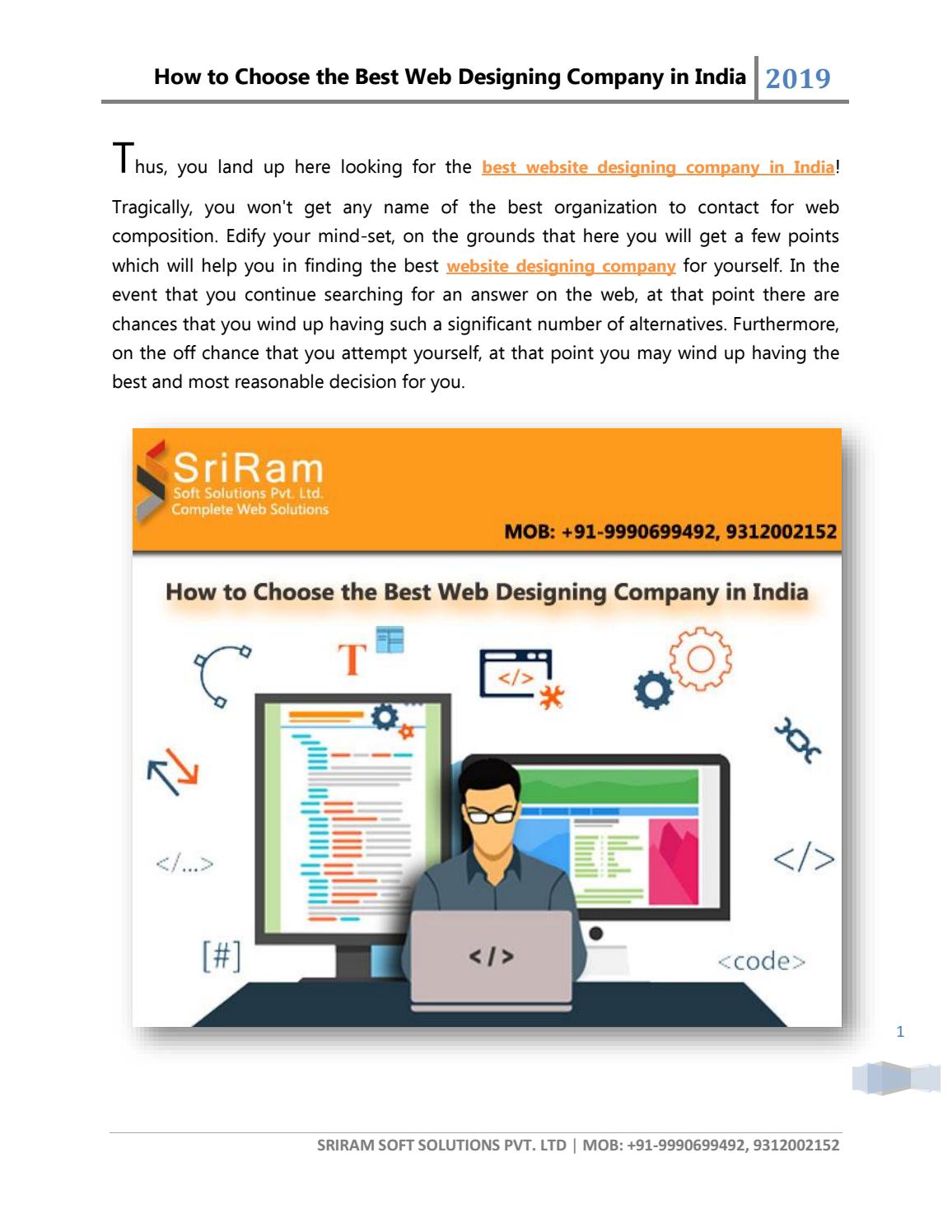 How to Choose the Best Web Designing Company in India by website ...