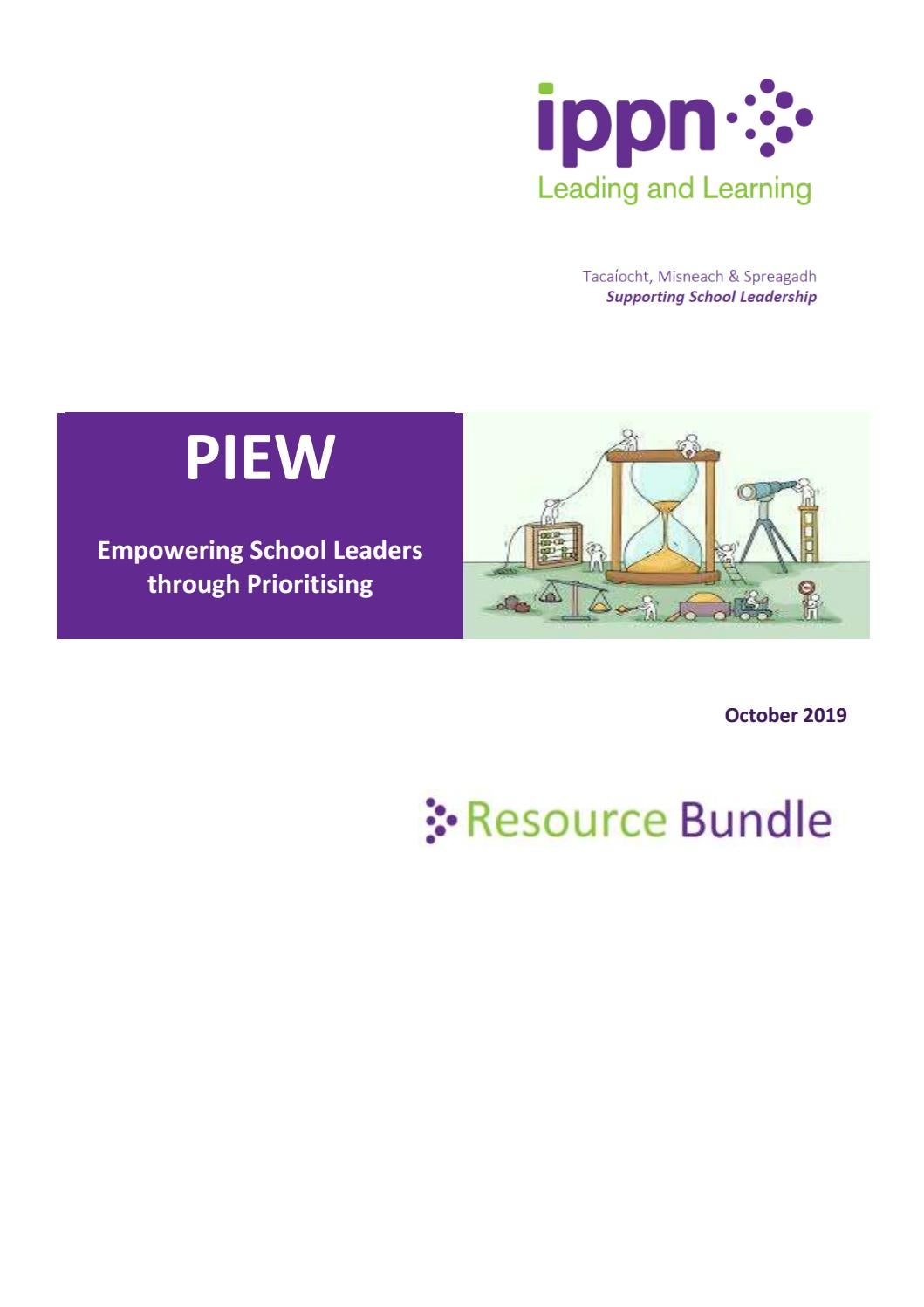 PIEW - Empowering School Leaders through Prioritising by Irish Primary ...