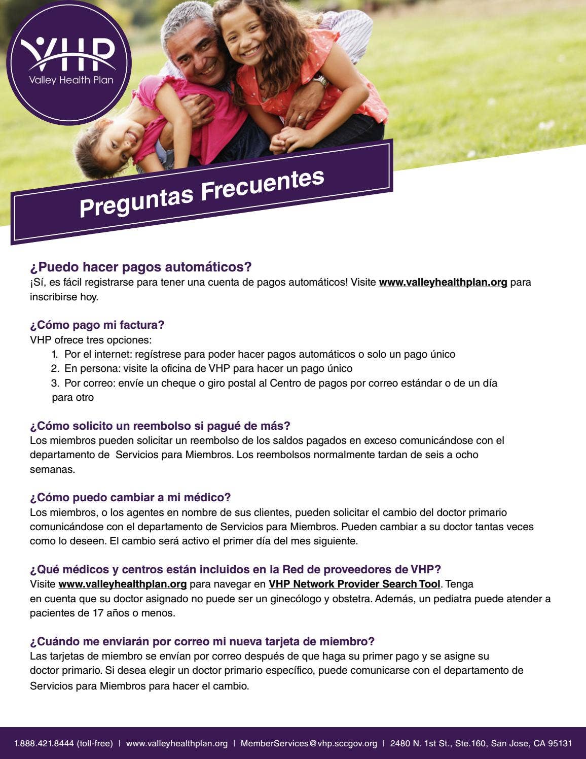Frequently Asked Questions - Spanish by Valley Health Plan - Issuu