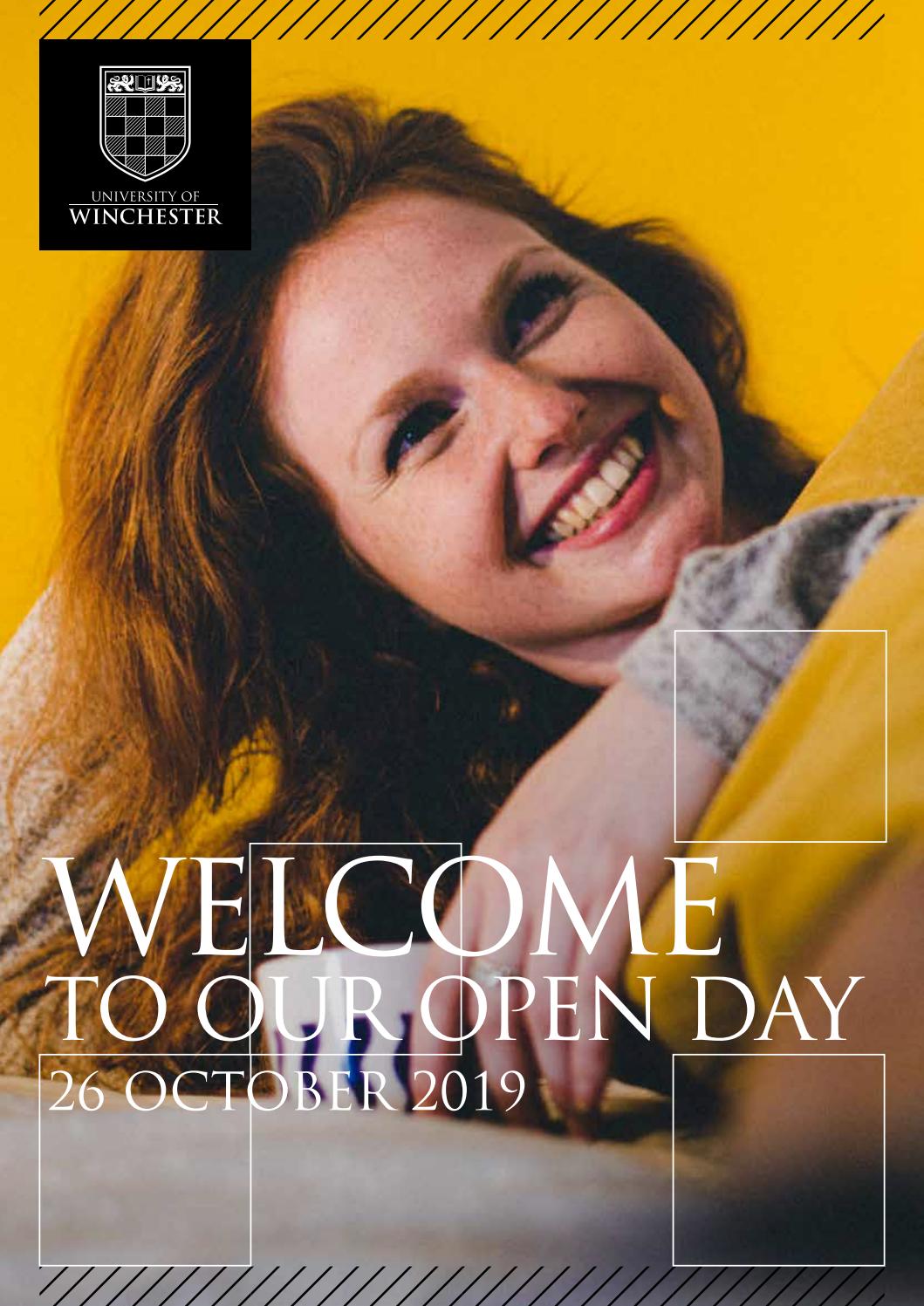 26 October Open Day Programme by University of Winchester - Issuu