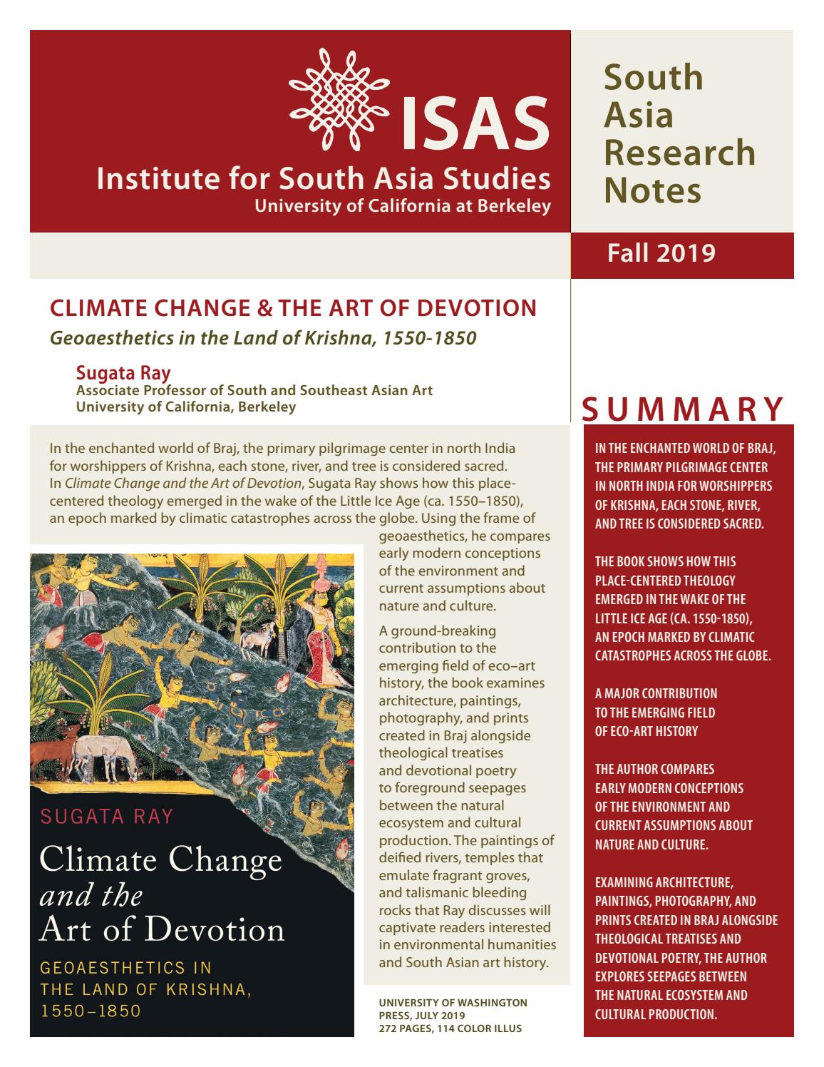 Sugata Ray | Climate Change and the Art of Devotion: Geoaesthetics in ...