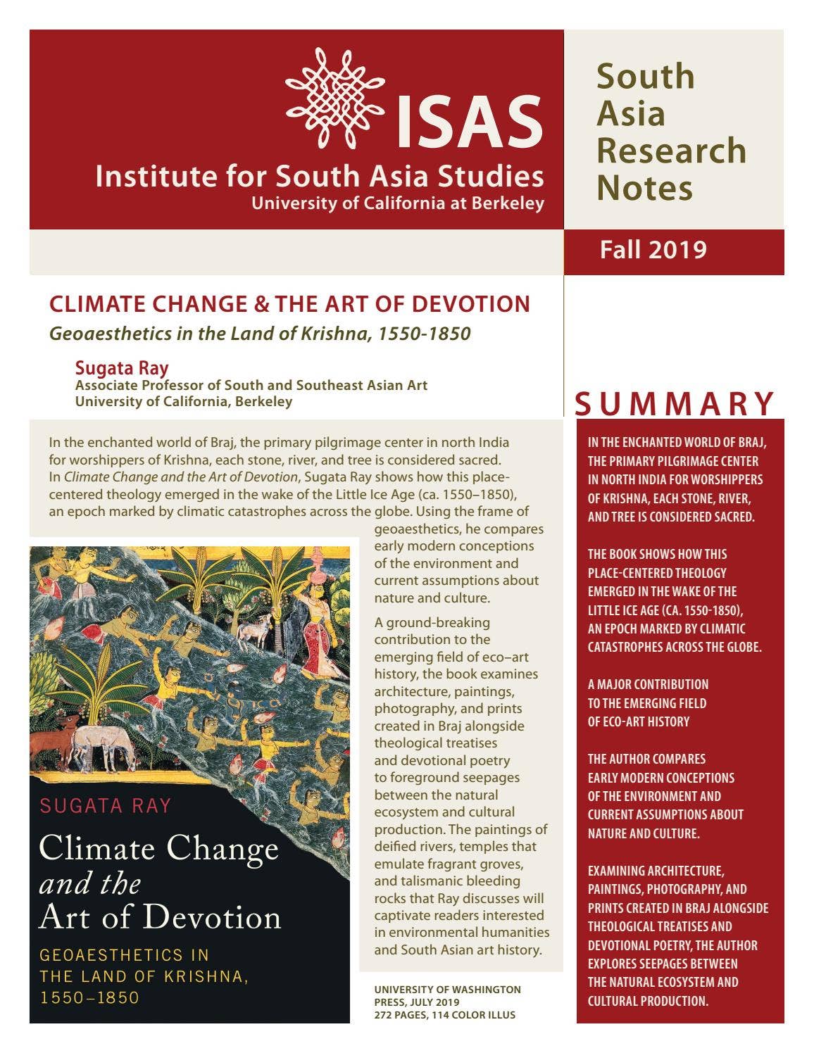 Sugata Ray | Climate Change and the Art of Devotion: Geoaesthetics in ...