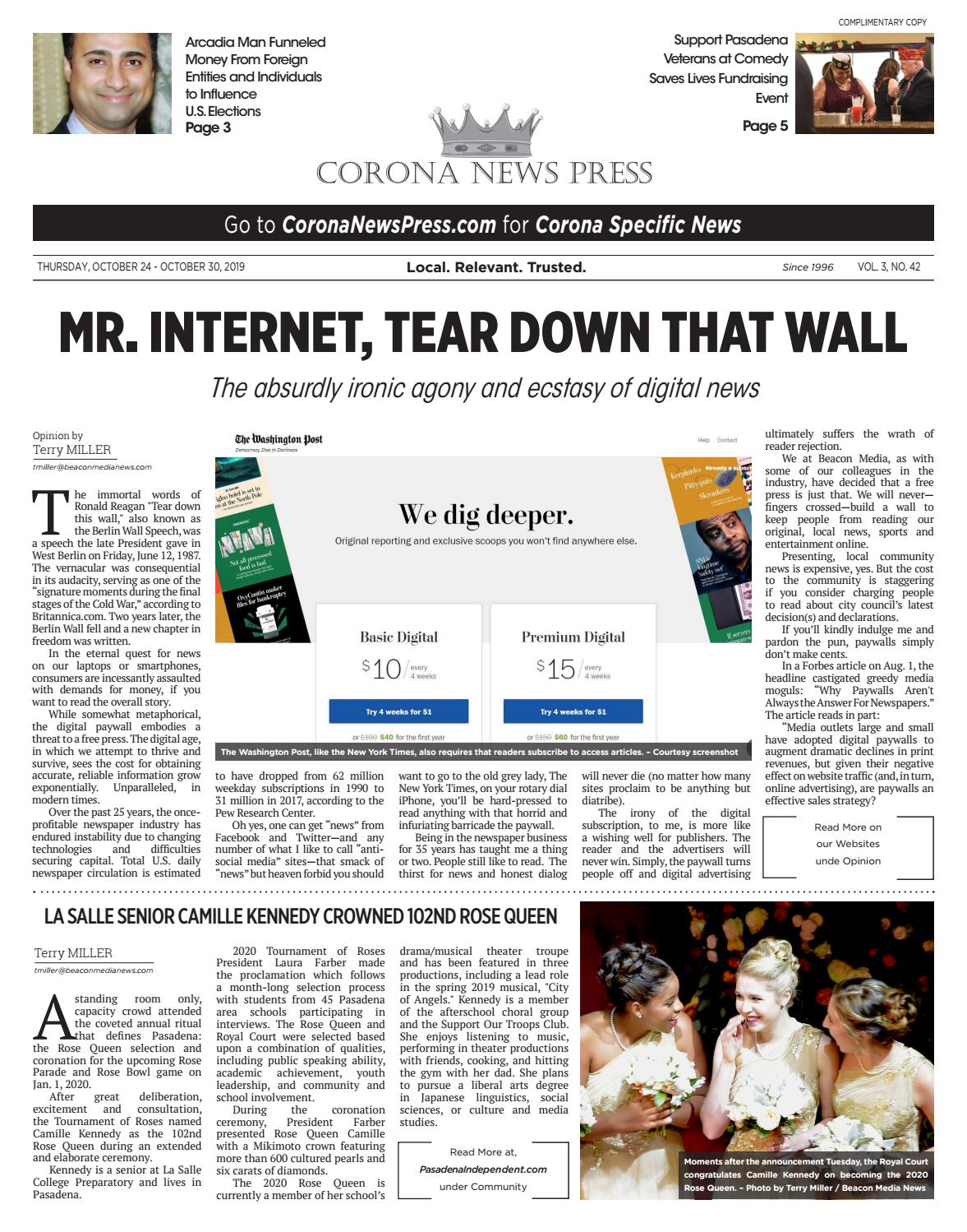 Corona News Press - 10/24/2019 by Beacon Media News - Issuu