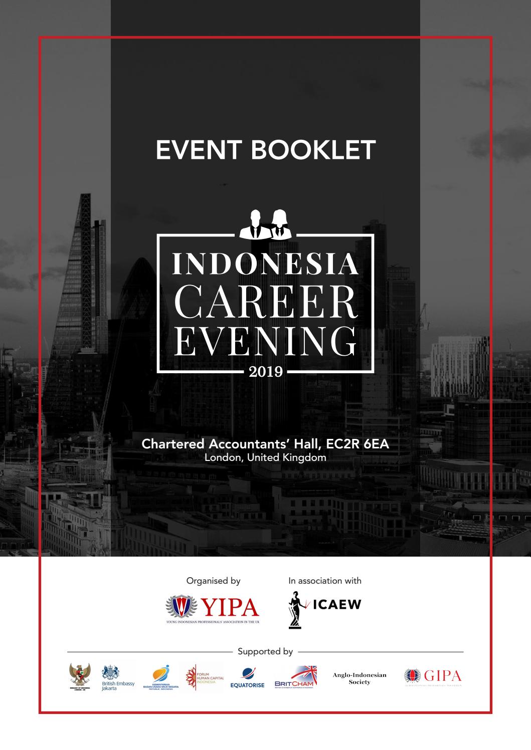 Indonesia Career Evening 2019: Event Booklet by YIPA UK - Issuu