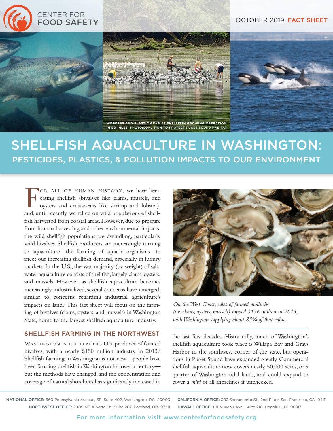 Shellfish Aquaculture in Washington: Pesticides, Plastics, and ...
