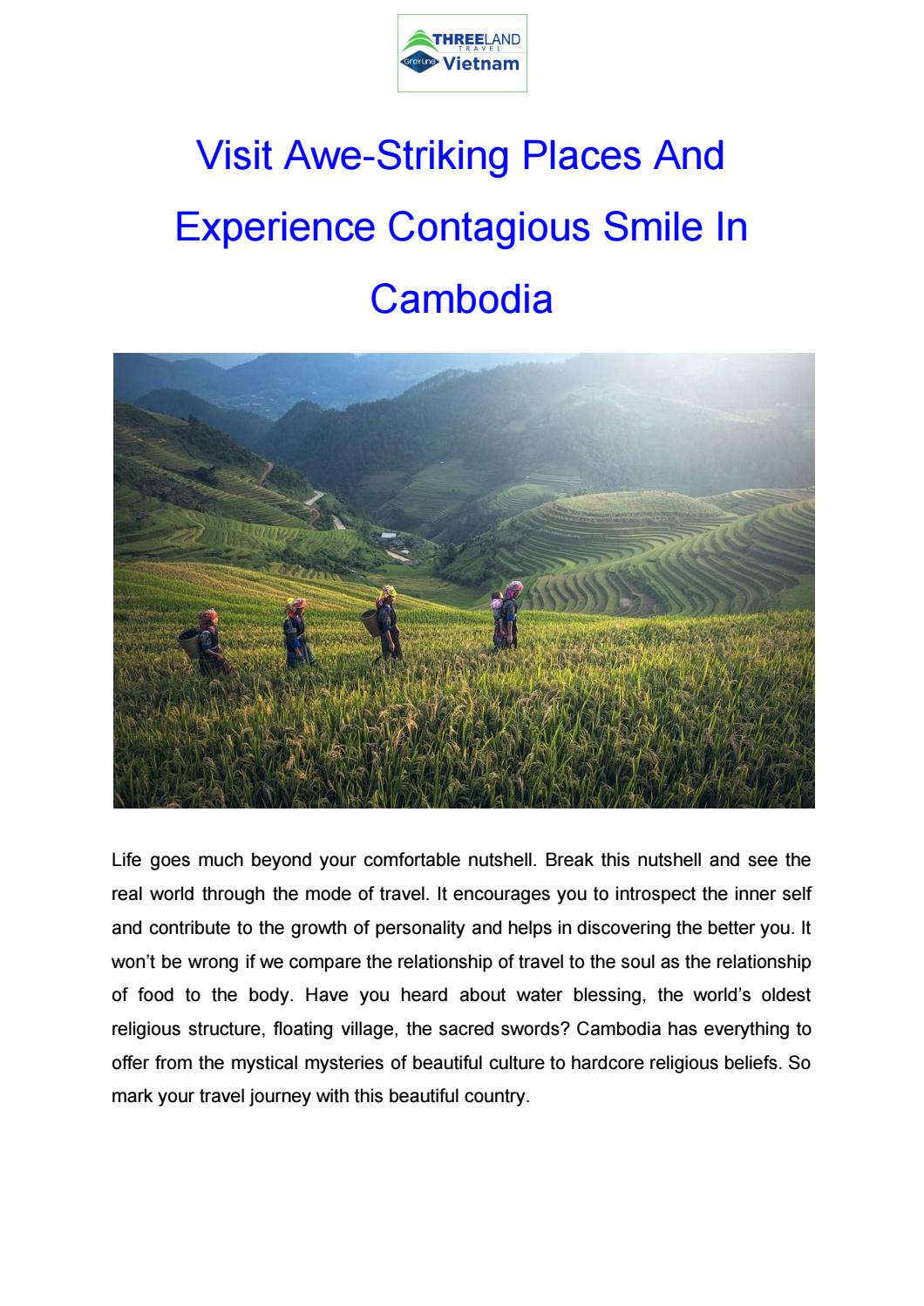 Visit Awe-Striking Places And Experience Contagious Smile In Cambodia ...