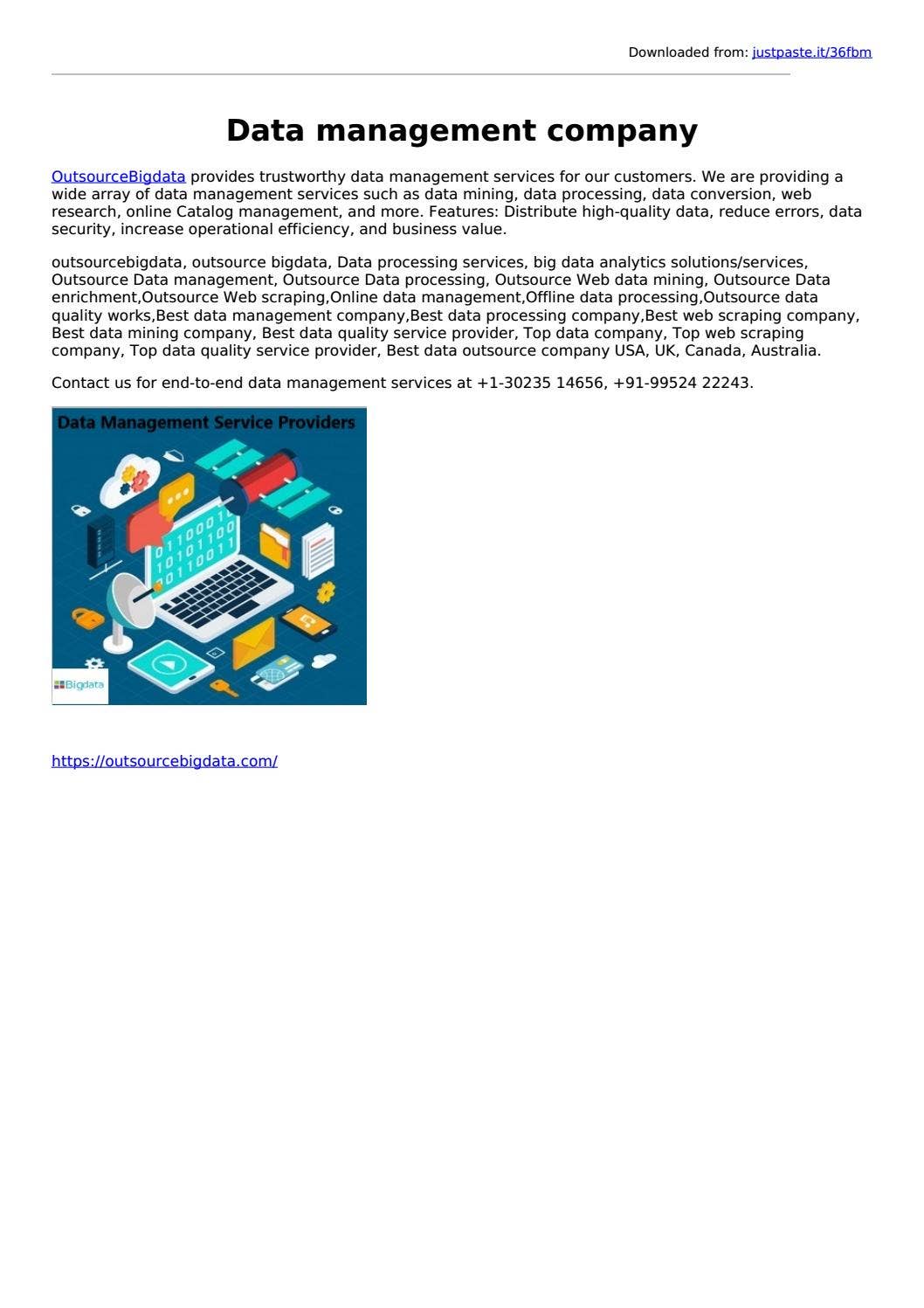 Data Management Company by AIMLEAP - Outsource Bigdata - Issuu