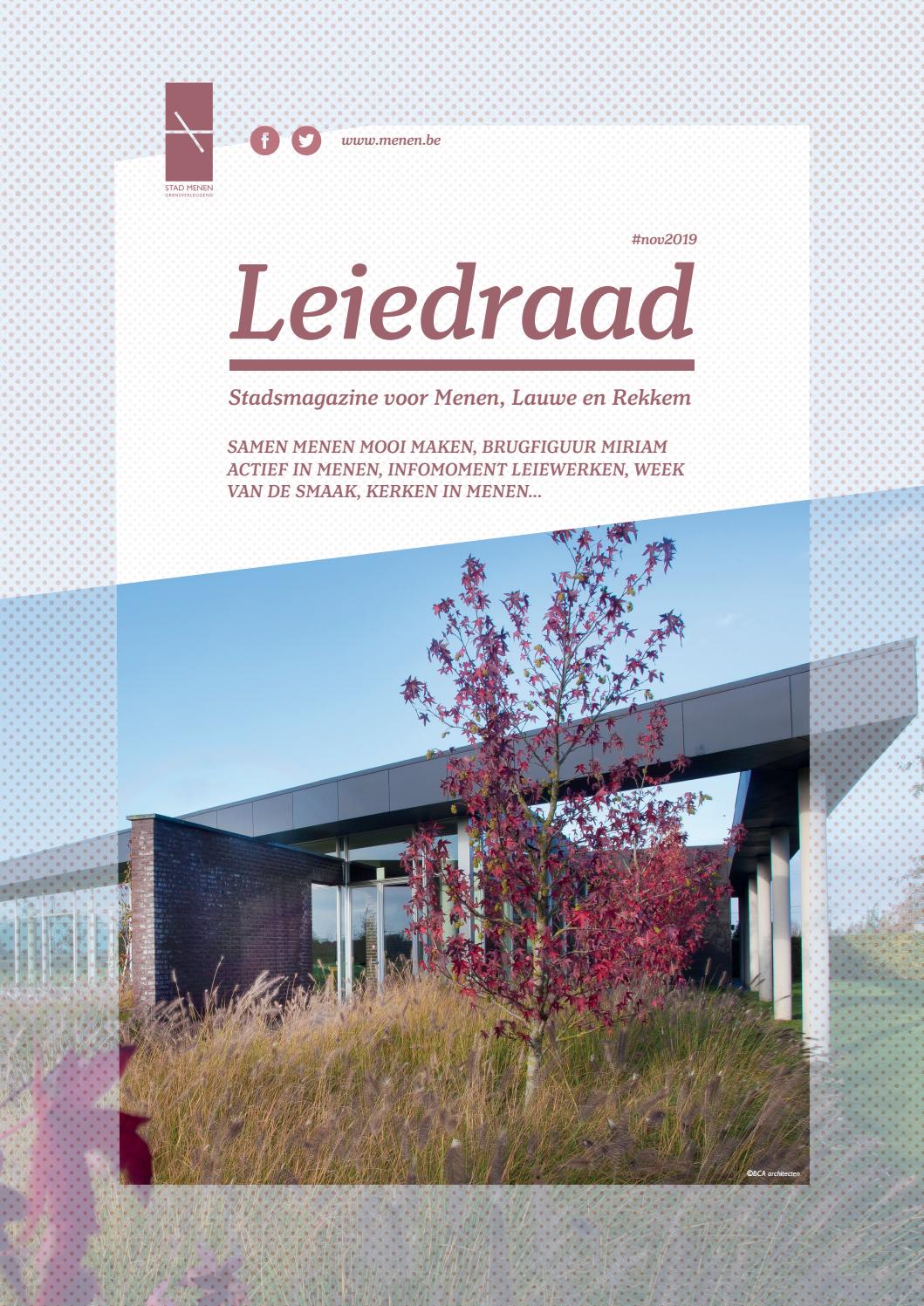 Stadsmagazine LEIEDRAAD | Stad Menen | november 2019 by Stad Menen - Issuu