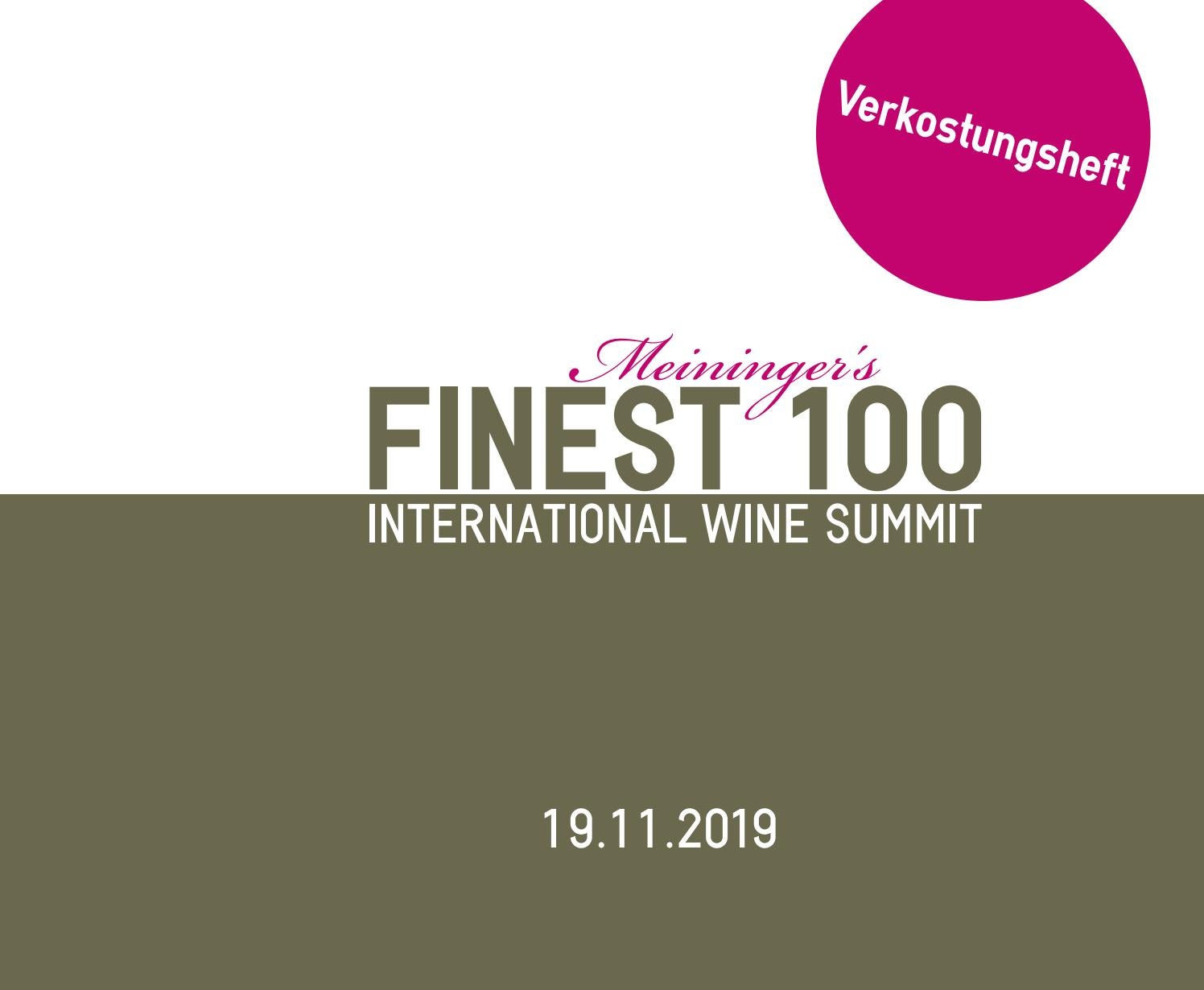 Meininger's Finest 100 - International Wine Summit 2019 by MEININGER VERLAG GmbH - Issuu